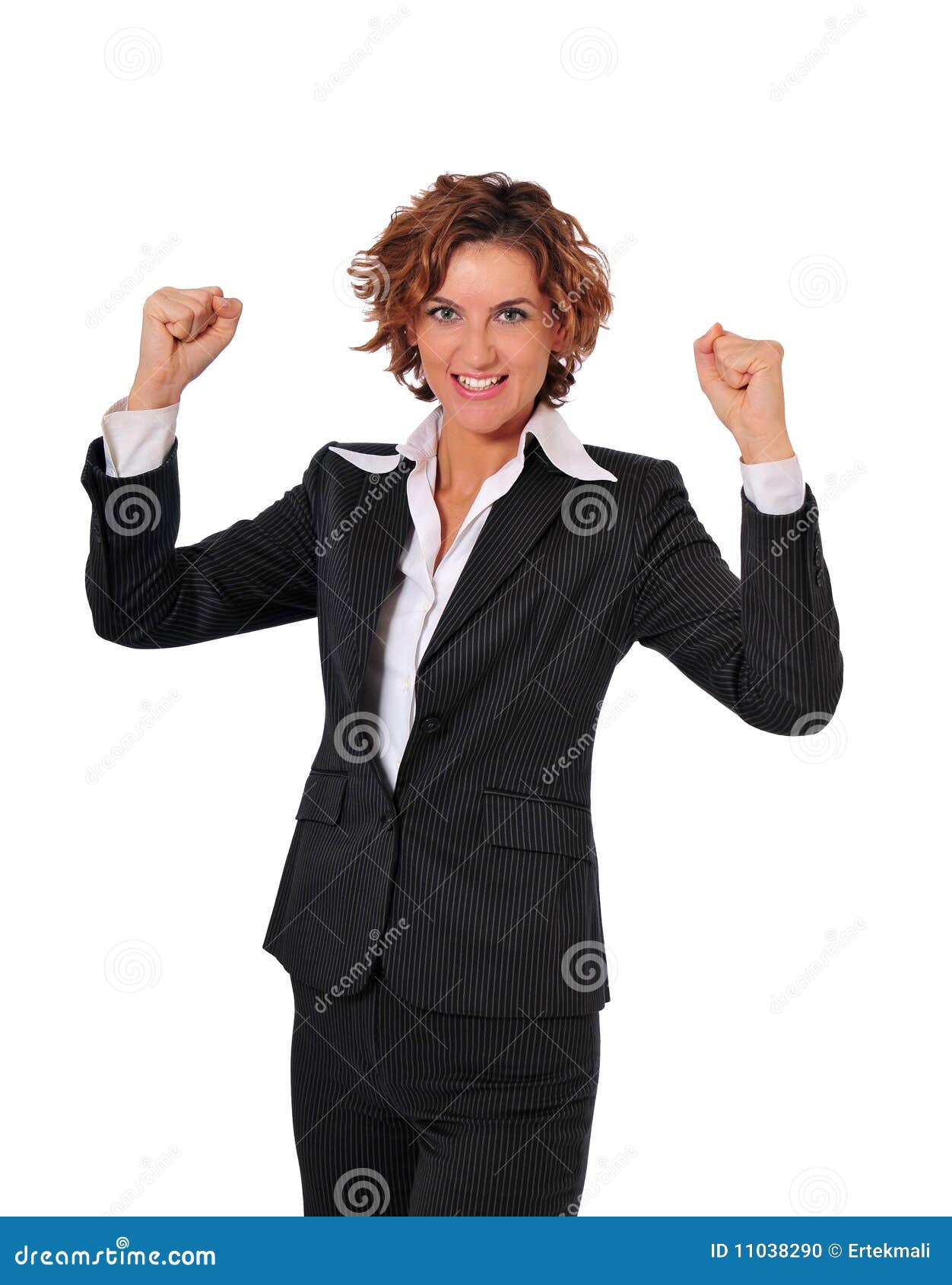 Victory of a Powerful Business Woman Stock Photo - Image of celebration ...
