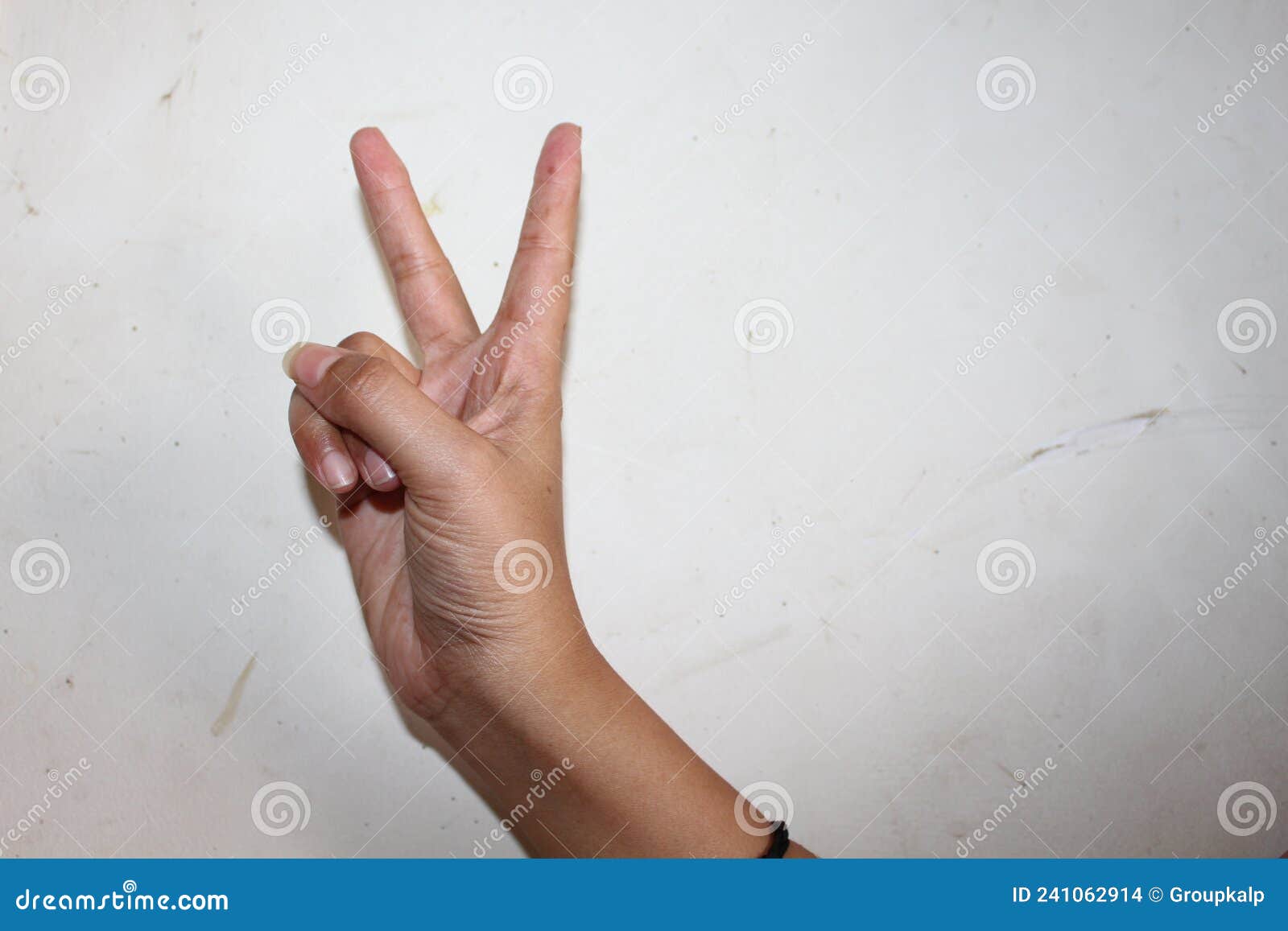 Victory Shown by Hand Perfect Gesture Stock Photo - Image of limb ...