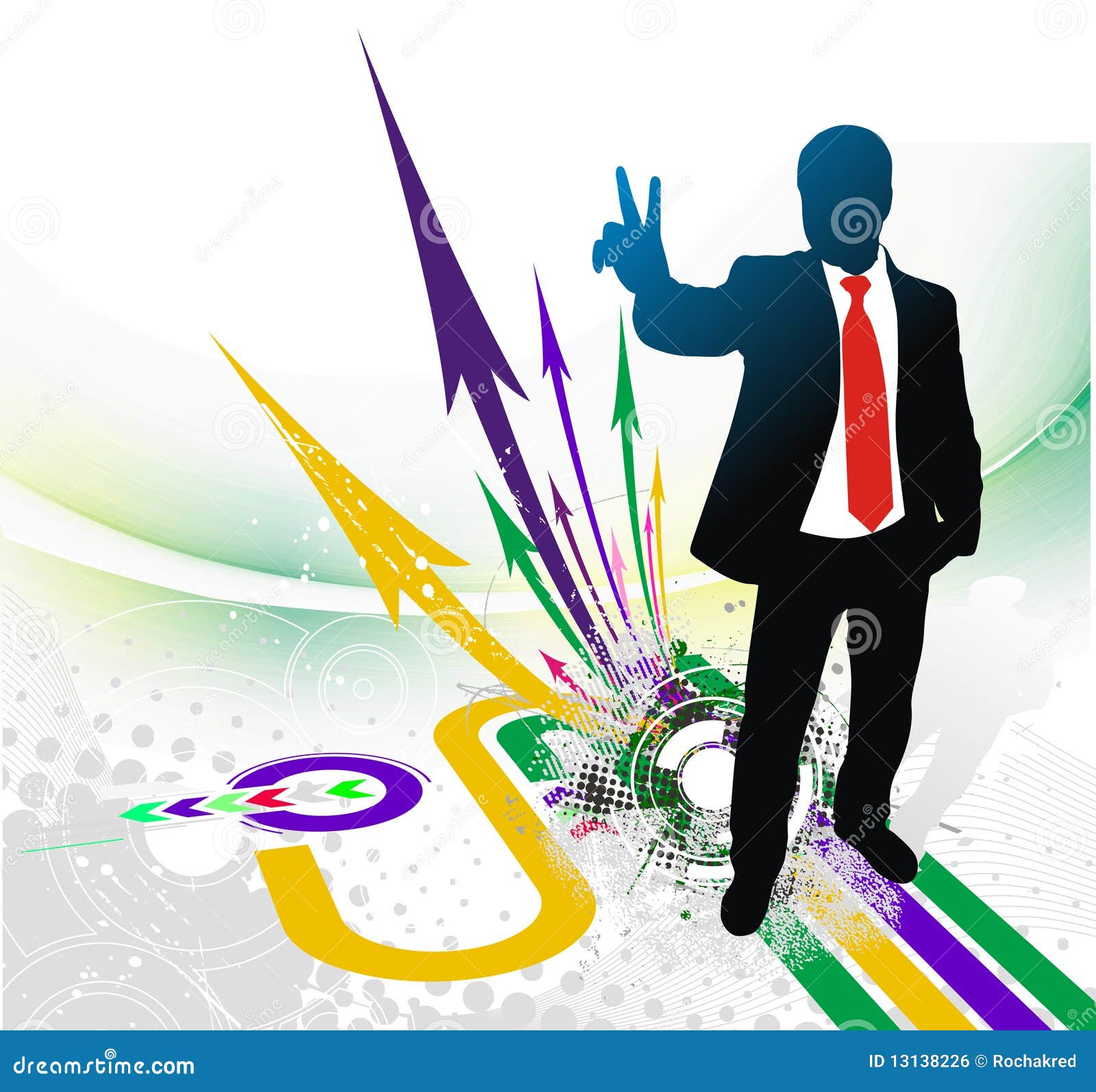 Victory sign stock vector. Illustration of office, giving - 13138226