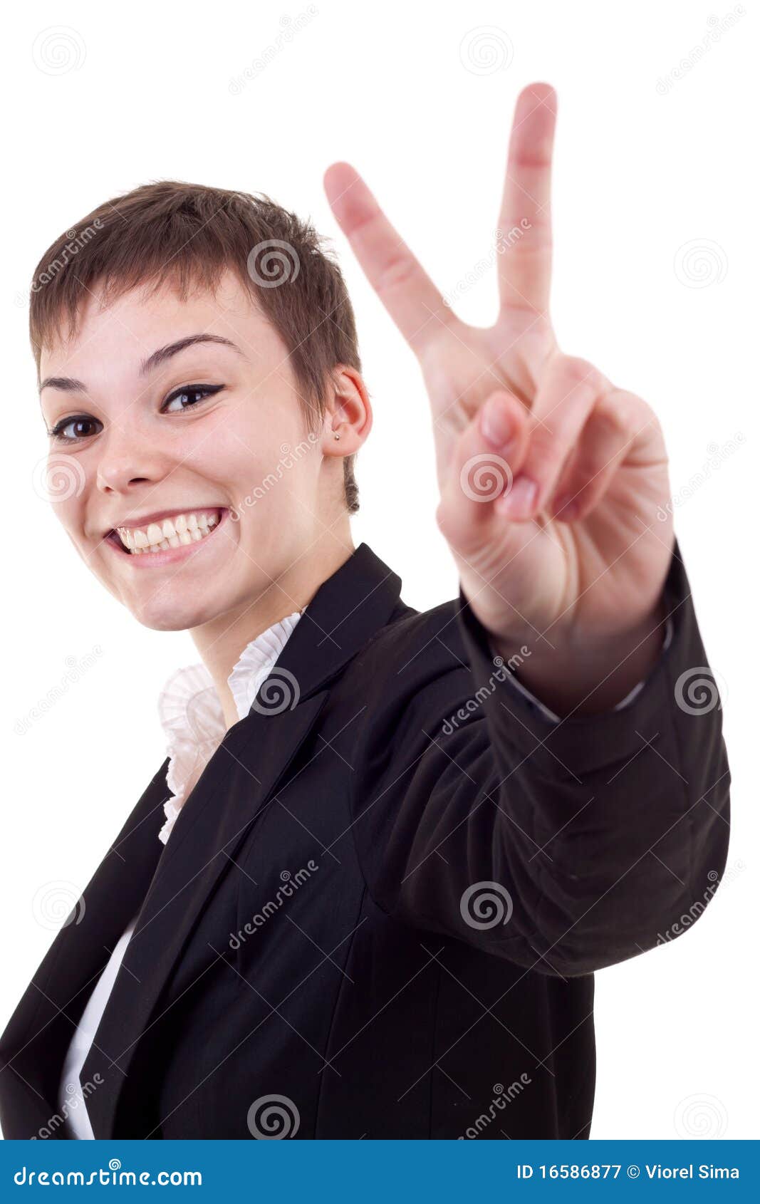 The victory sign stock image. Image of corporate, professional - 16586877