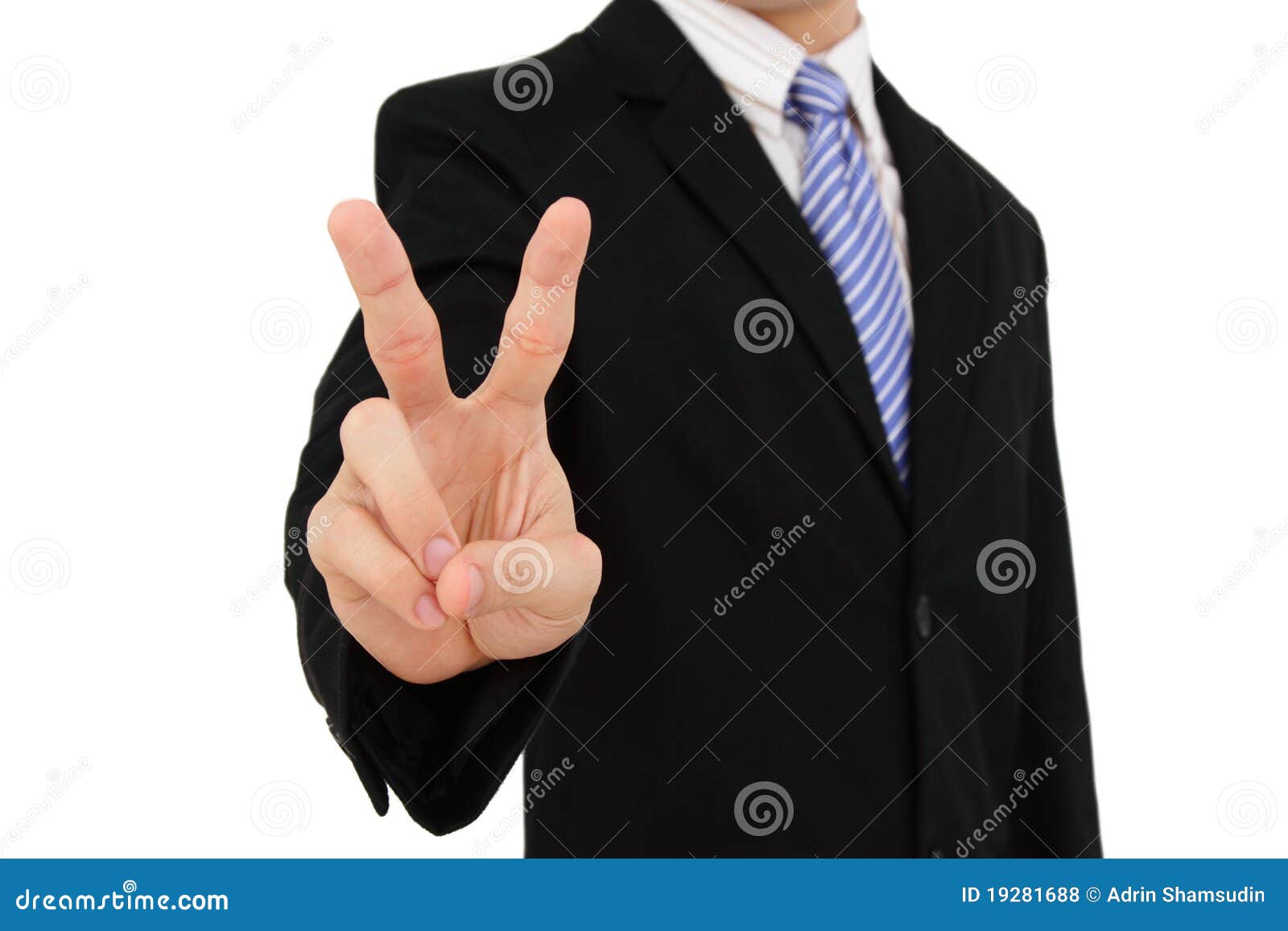 Victory sign stock photo. Image of malaysian, executive - 19281688