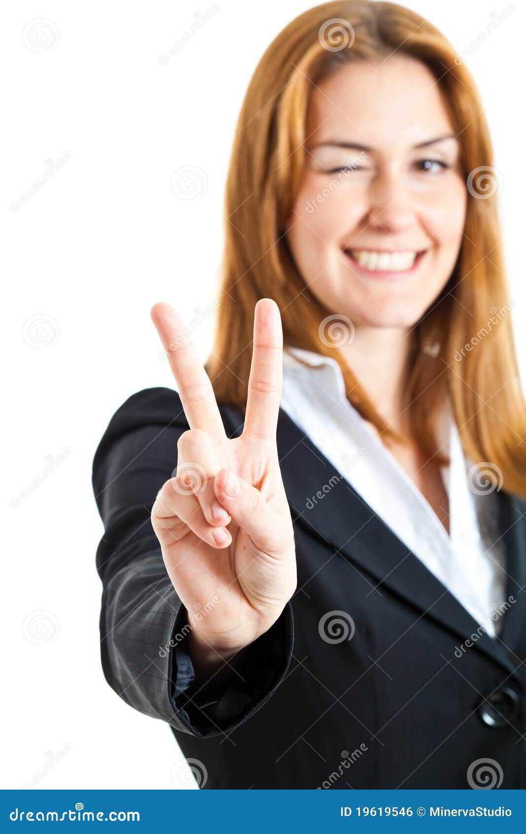 Victory sign stock photo. Image of energy, suit, celebrating - 19619546