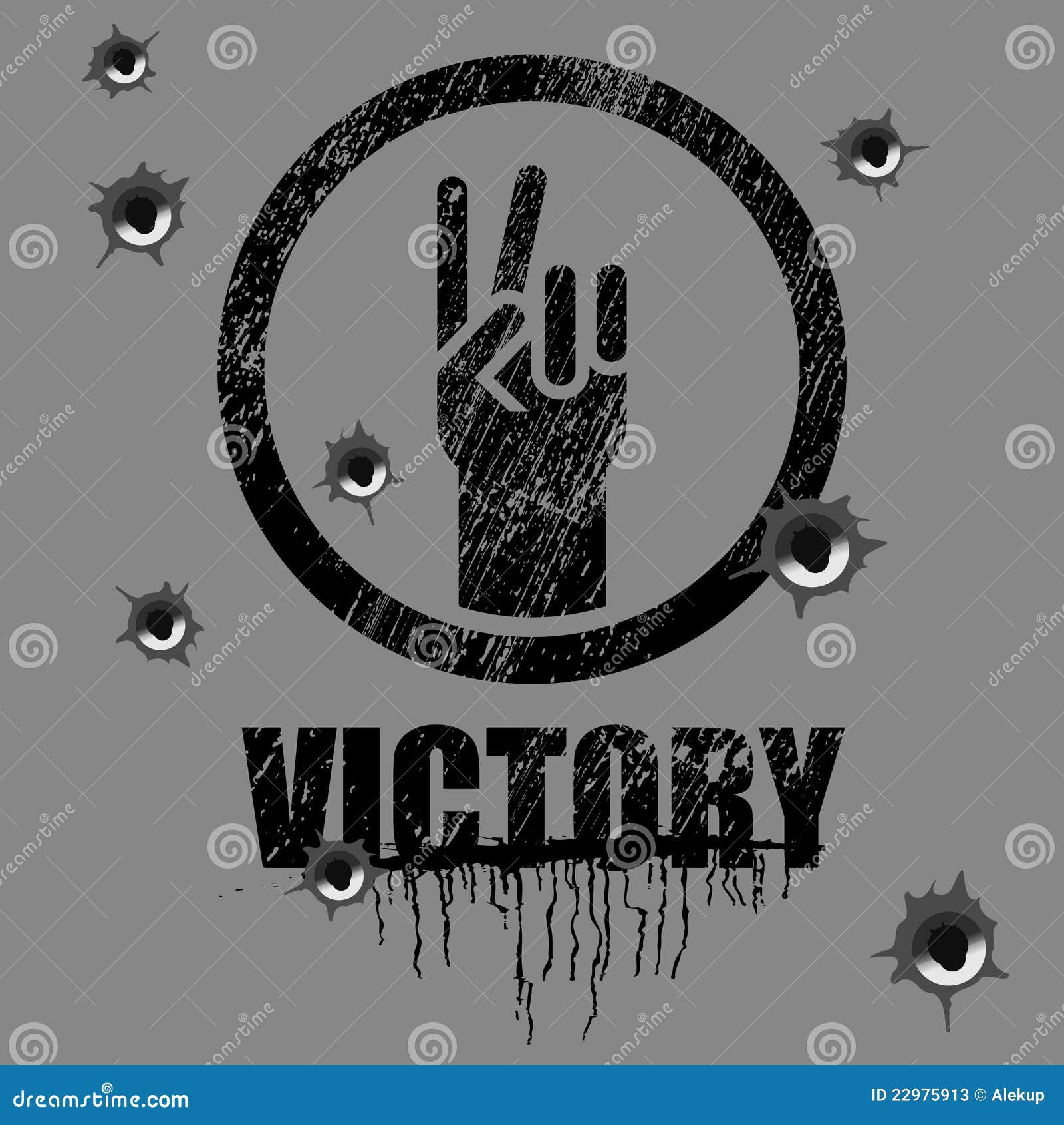 Victory sign stock vector. Illustration of success, black - 22975913