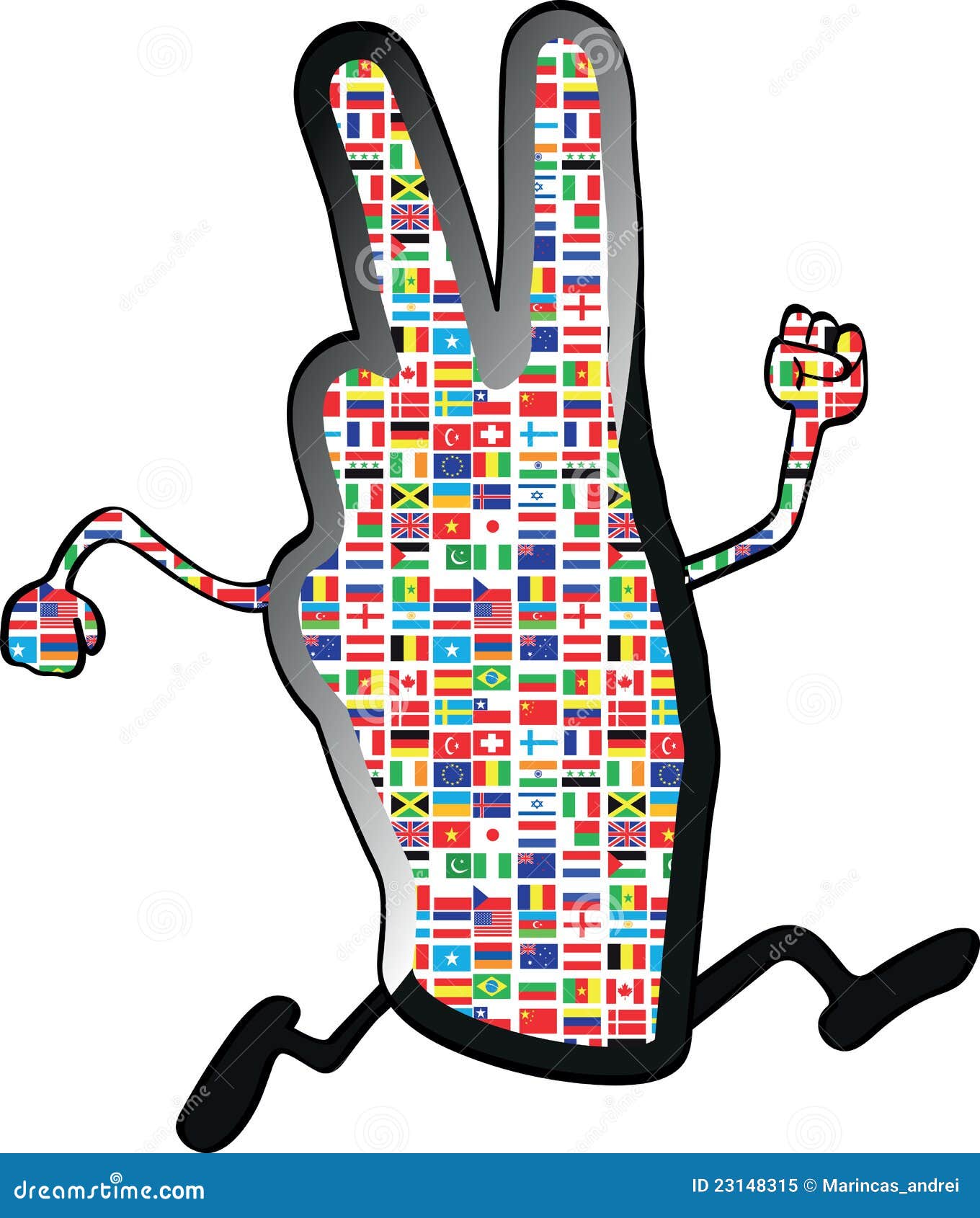 Victory sign stock vector. Illustration of positive, sign - 23148315