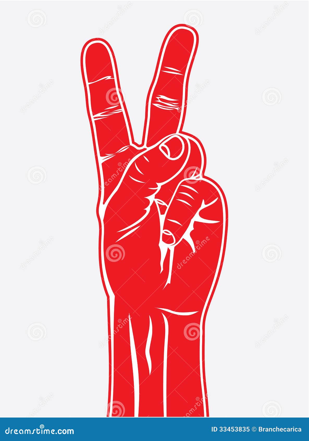 The Victory Sign, Hand Gesture Stock Vector - Illustration of peace ...