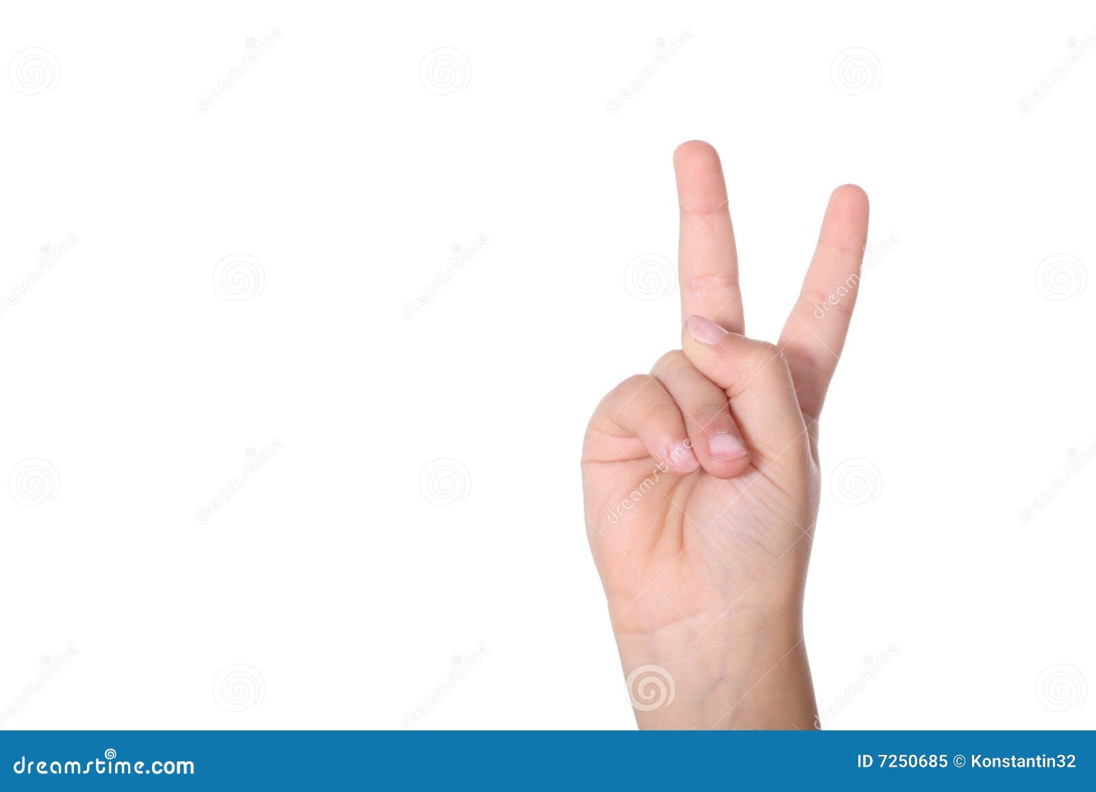 Victory Sign Isolated on White Stock Image - Image of peace, freedom ...