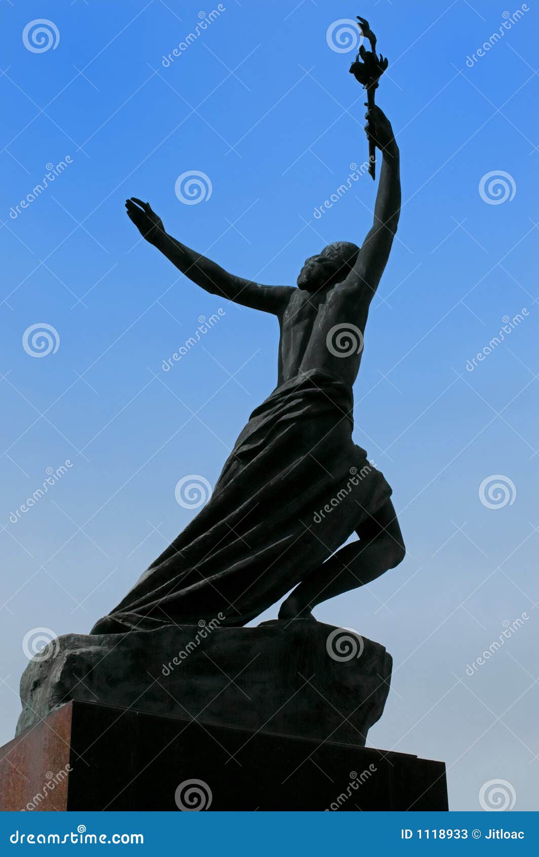 Victory statue stock image. Image of statue, ferrous, hand - 1118933