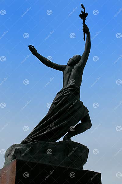 Victory statue stock image. Image of statue, ferrous, hand - 1118933
