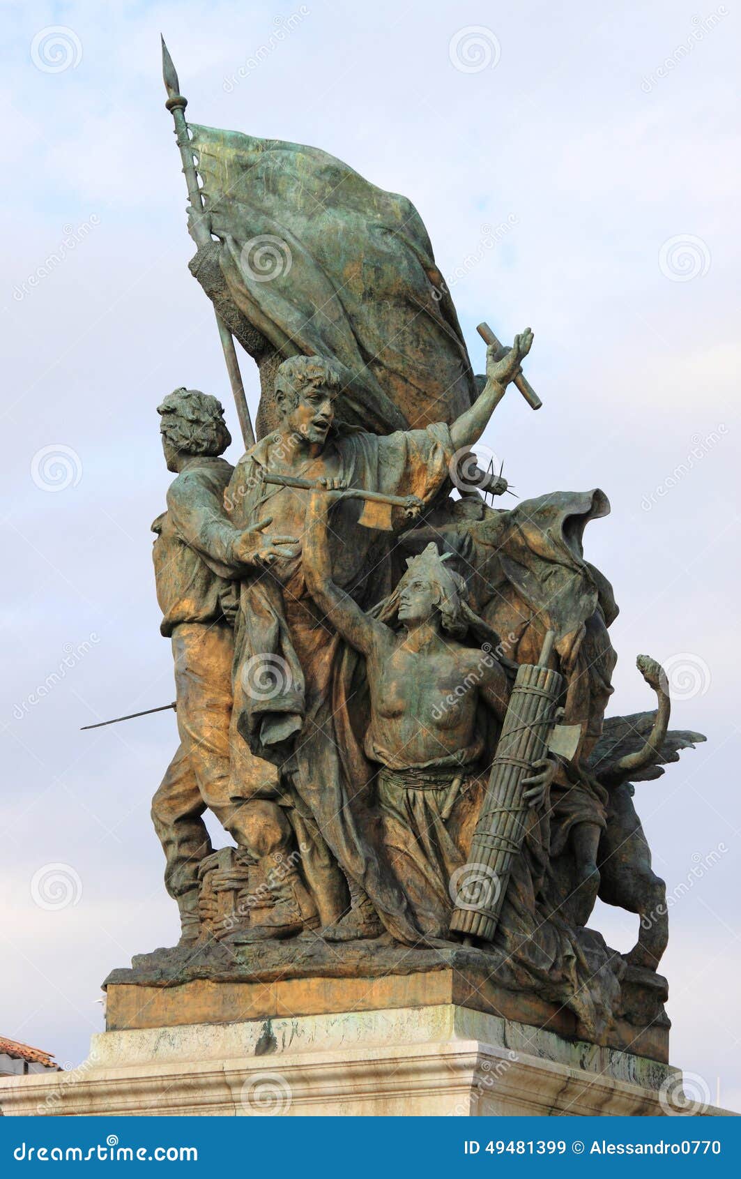 Victory Statue in Rome stock image. Image of downtown - 49481399