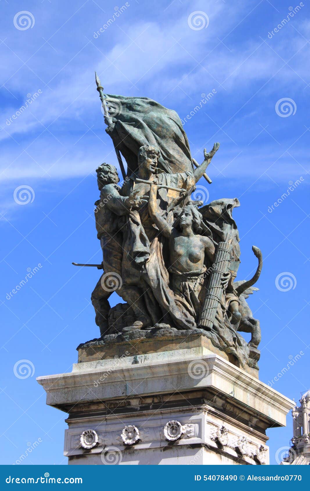 Victory Statue in Rome stock photo. Image of military - 54078490