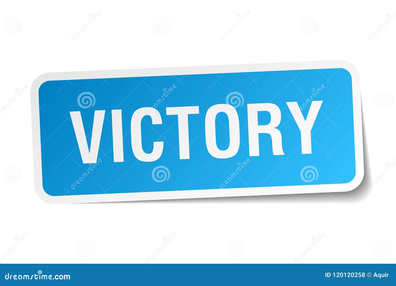 Victory sticker stock vector. Illustration of square - 120120258