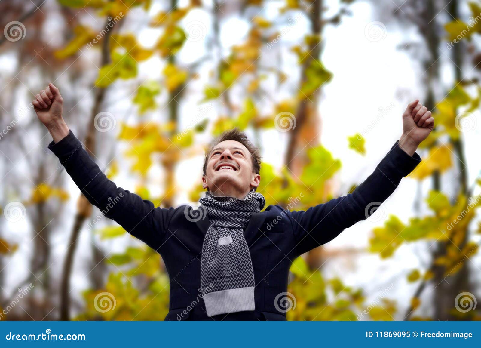 Victory - Successful Young Man Showing His Success Stock Image - Image ...