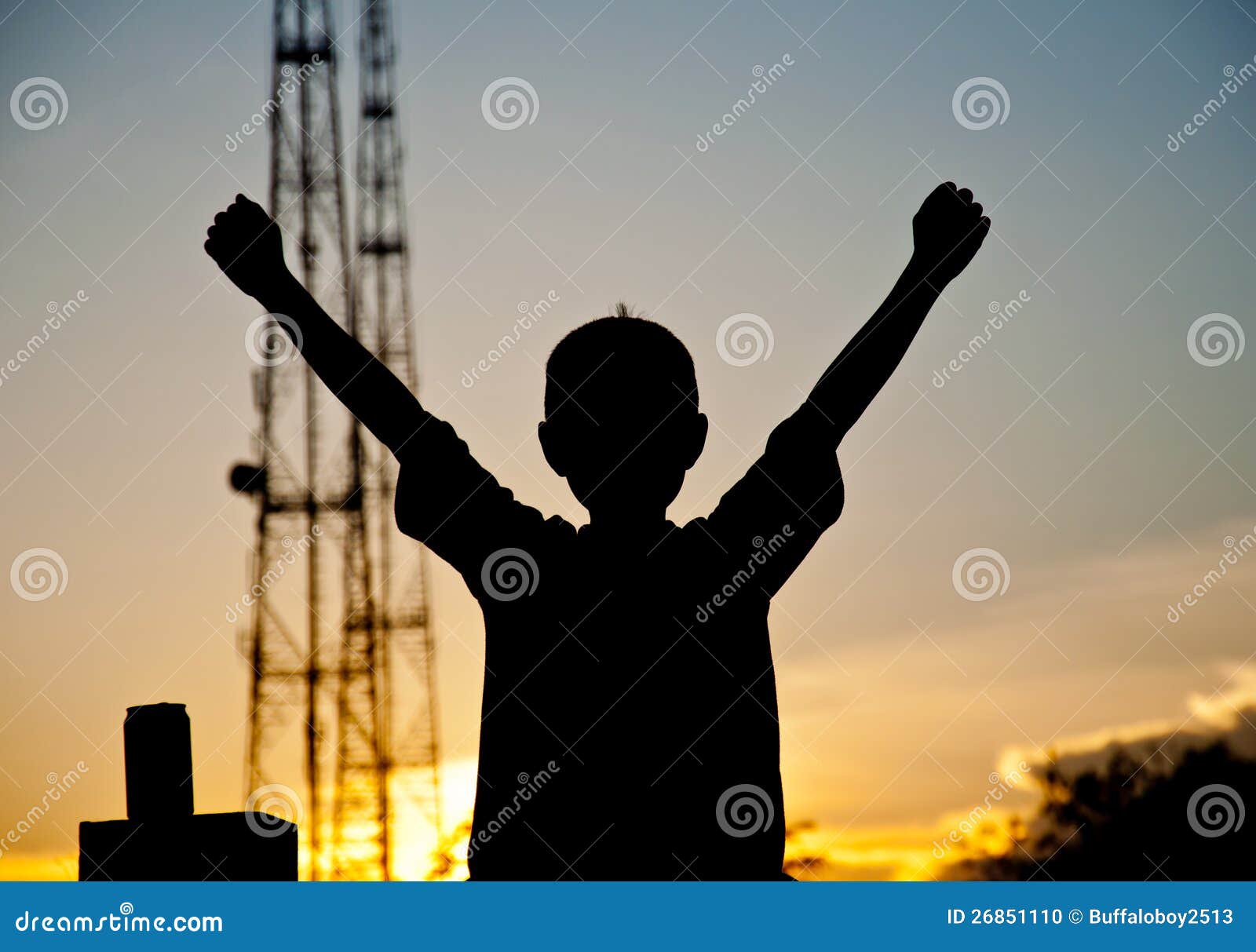 Victory to the sun stock photo. Image of action, emotion - 26851110