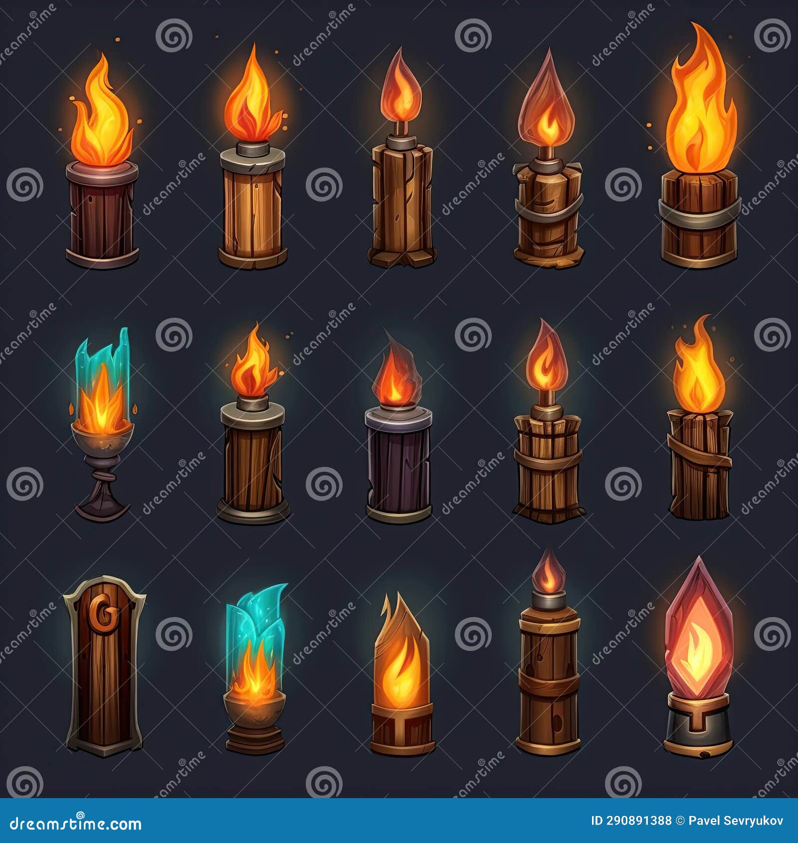 Victory Torch Fire Game Ai Generated Stock Illustration - Illustration ...