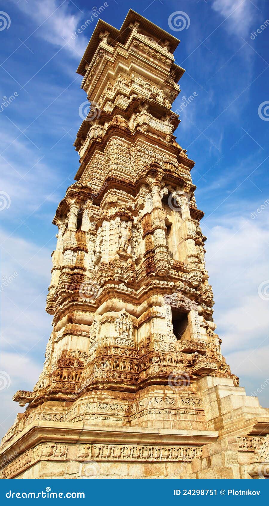 Victory Tower.Cittorgarh Fort, India Stock Image - Image of ...