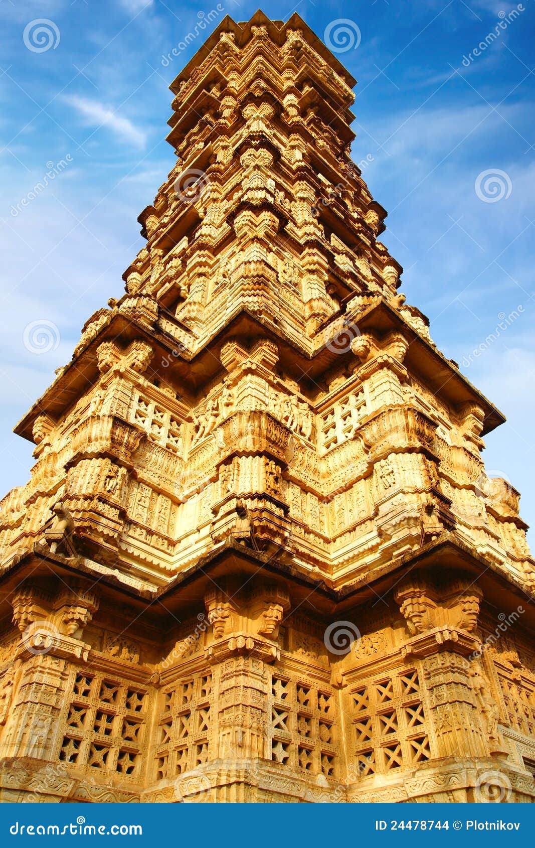 Victory Tower. Cittorgarh Fort, India Stock Photo - Image of mountain ...