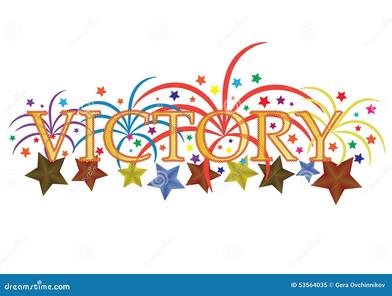 Victory stock vector. Illustration of night, happy, anniversary - 53564035