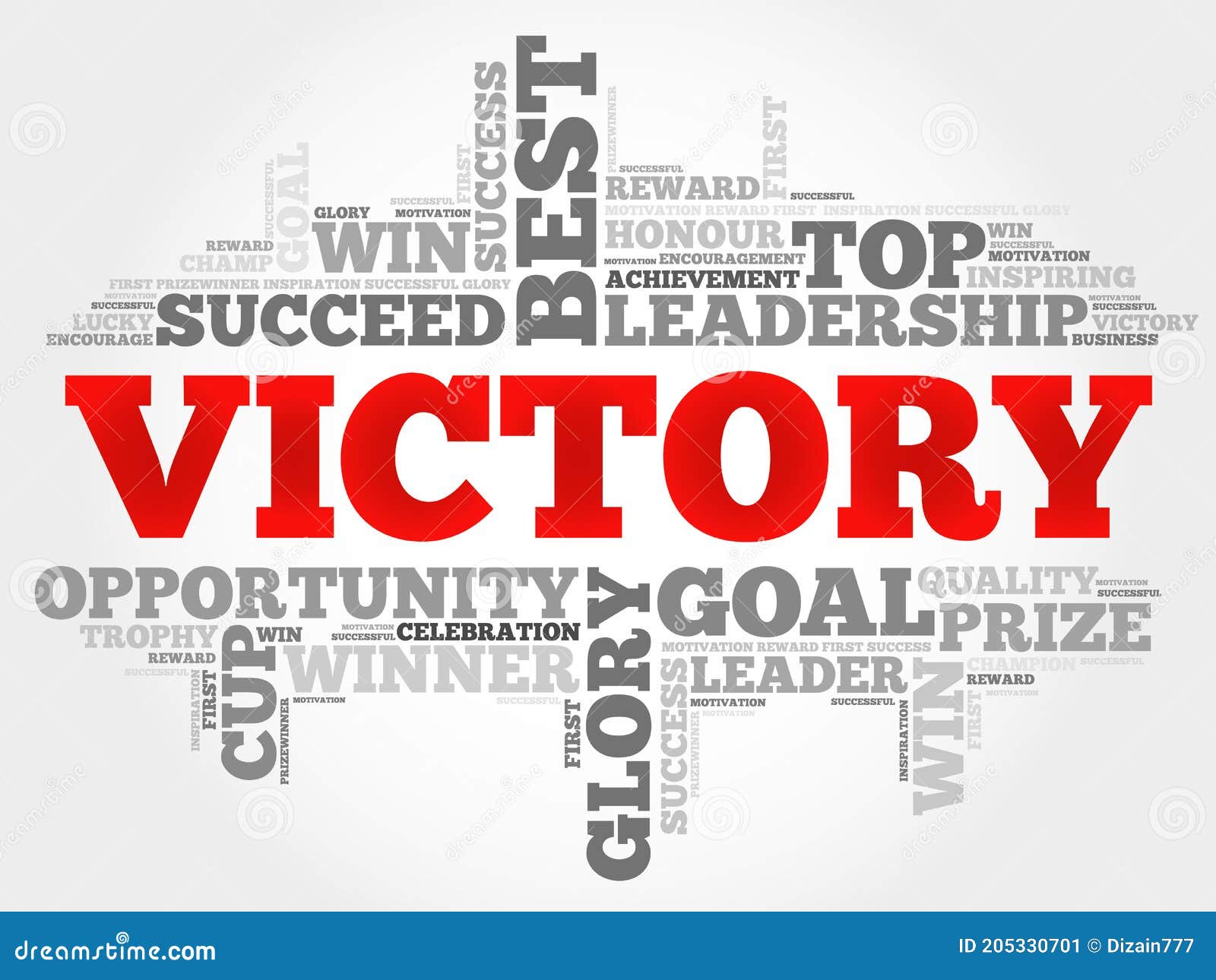 Victory word cloud stock illustration. Illustration of luck - 205330701