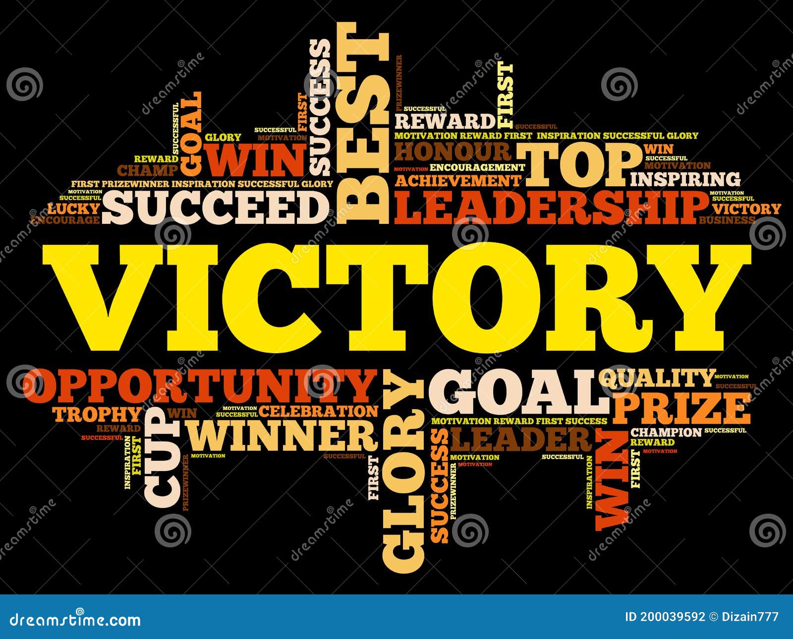 Victory word cloud stock illustration. Illustration of creativity ...