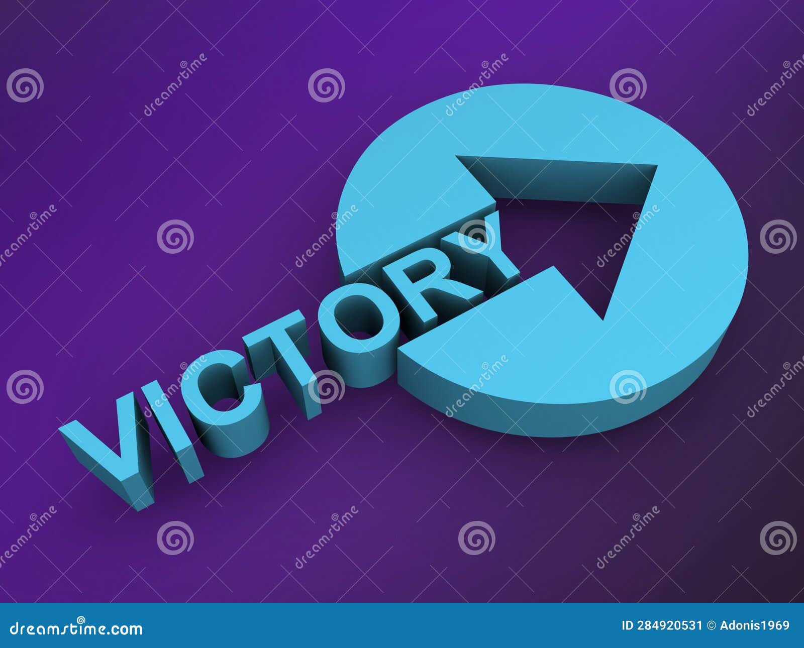 Victory word on purple stock illustration. Illustration of dominance ...