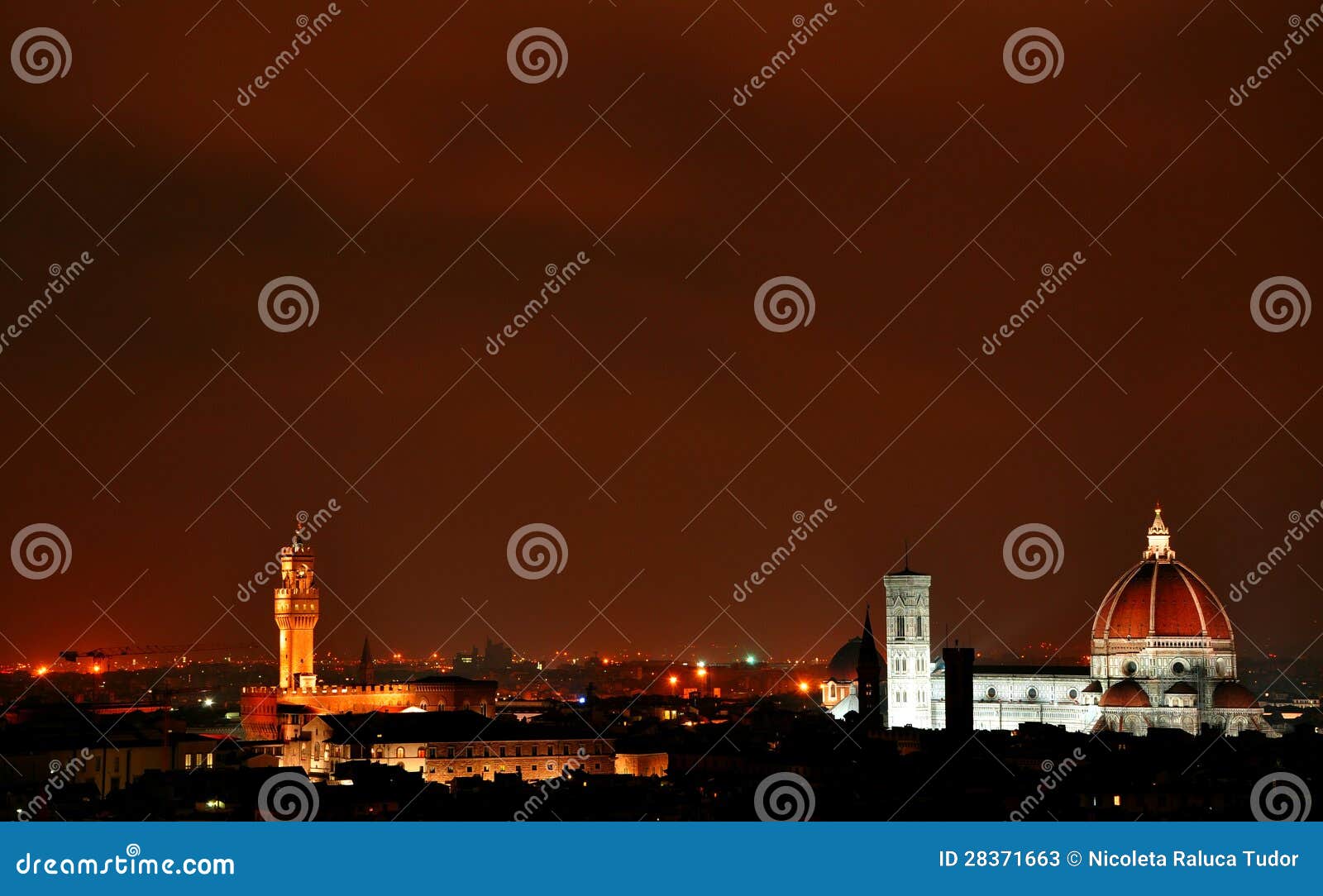 Vida De Noche En Florencia, Italia Imagen de archivo - Imagen de pasado ...
