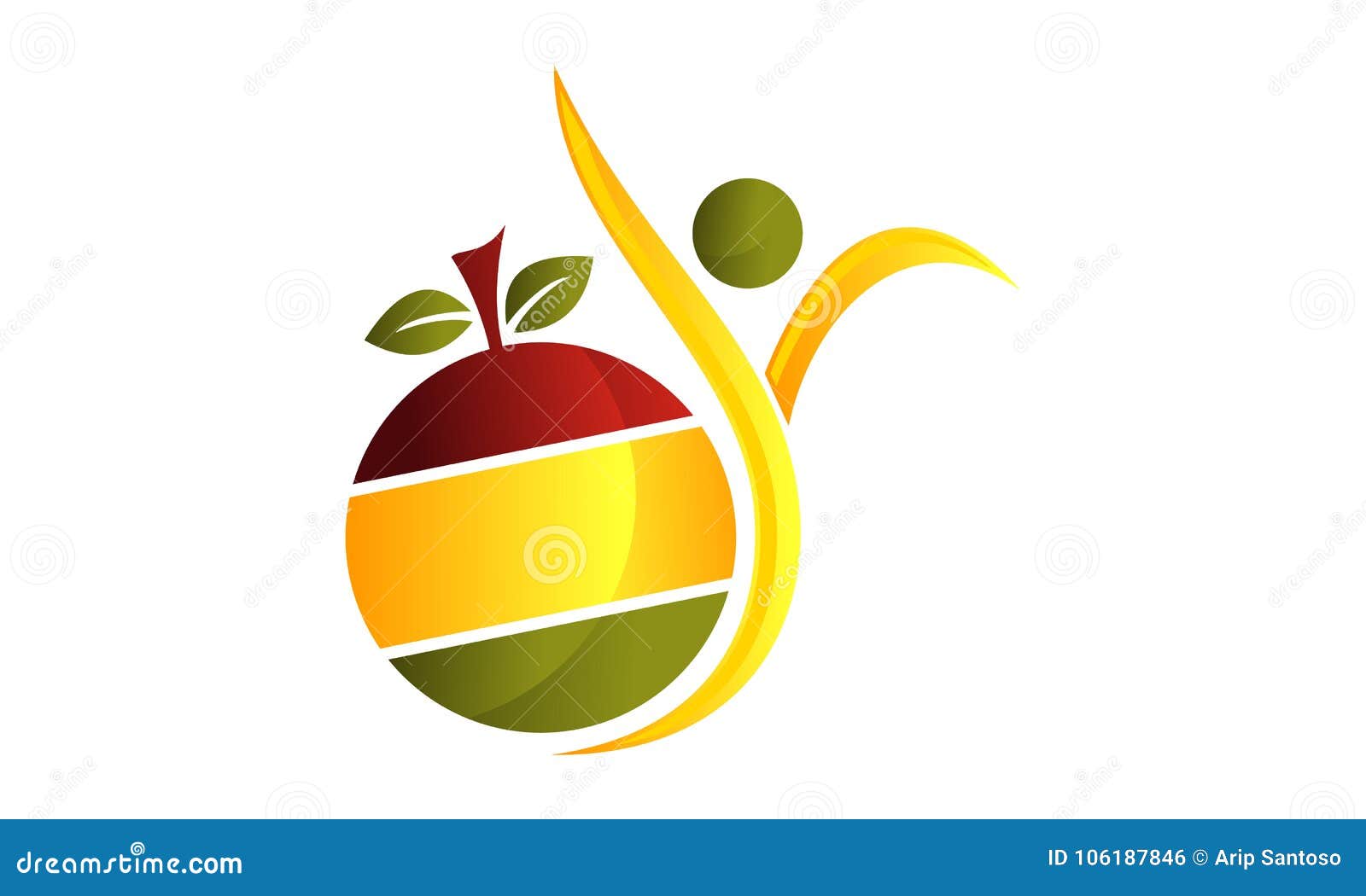 Vida Sana Logo Design Template Ilustración del Vector - Ilustración de ...