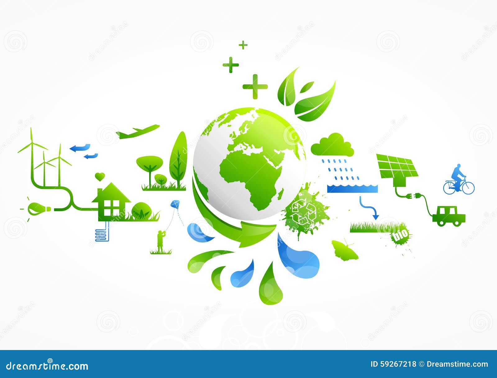 Vida verde stock de ilustración. Ilustración de tierra - 59267218