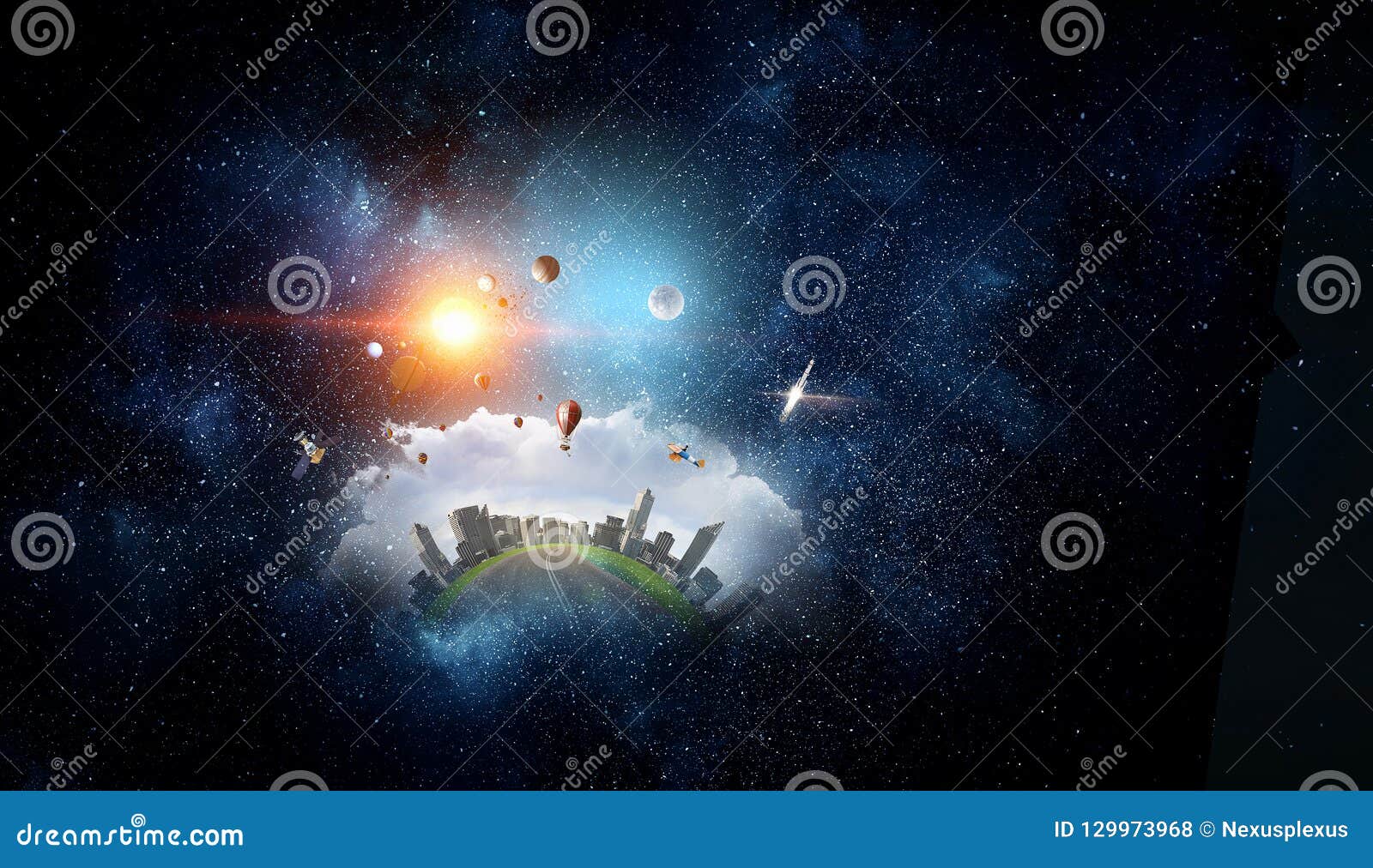 Vida verde de Eco stock de ilustración. Ilustración de isla - 129973968