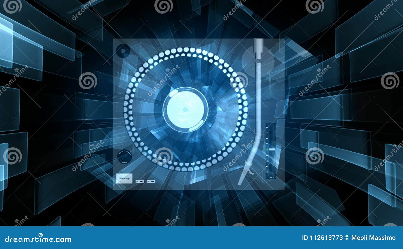 Abstract Record Player Turntable Motion Background Stock Video - Video ...