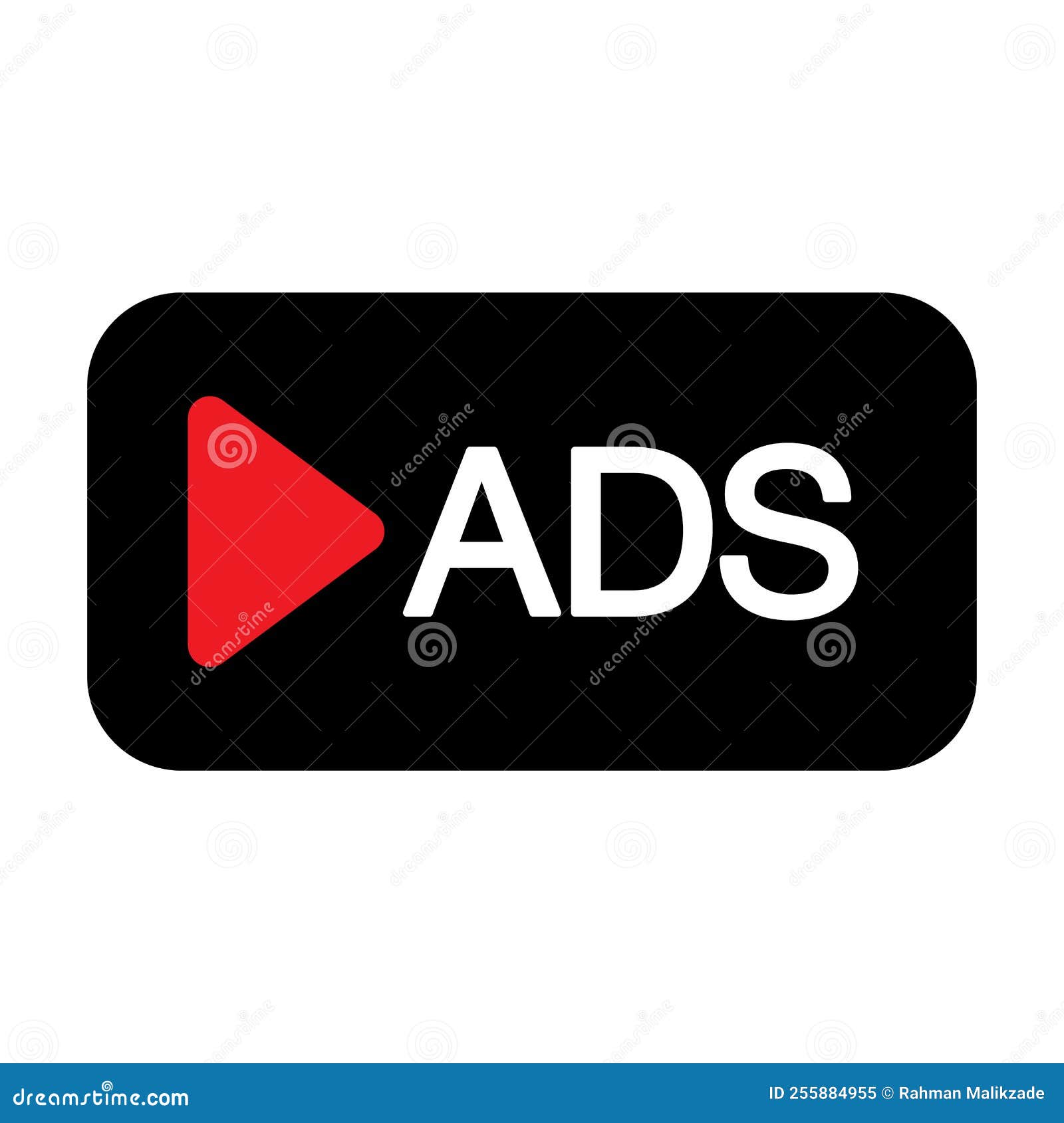 Video Ads Icon. Video Advertising Vector Illustration Stock Vector ...