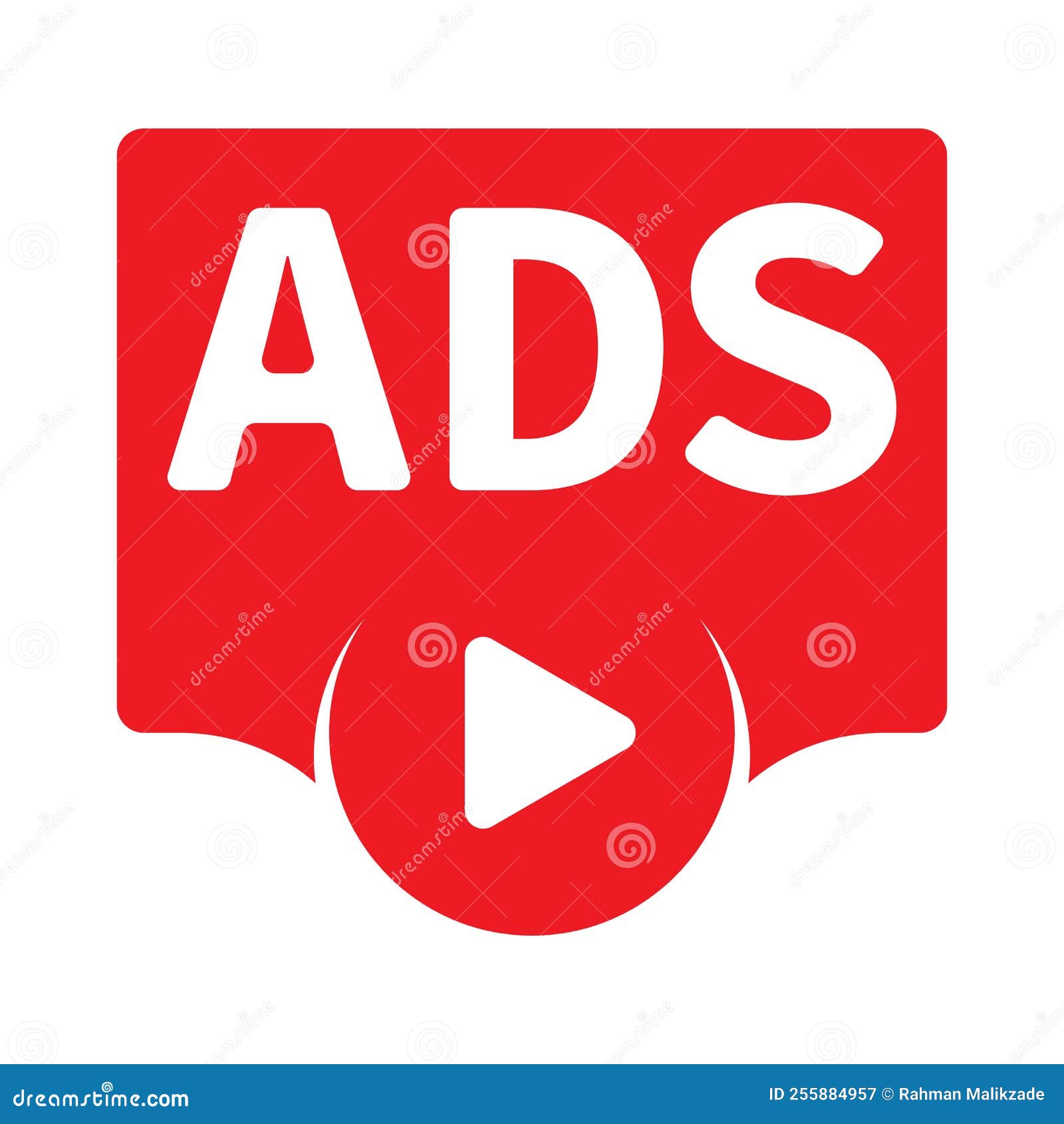 Video Ads Icon. Video Advertising Vector Illustration Stock Vector ...