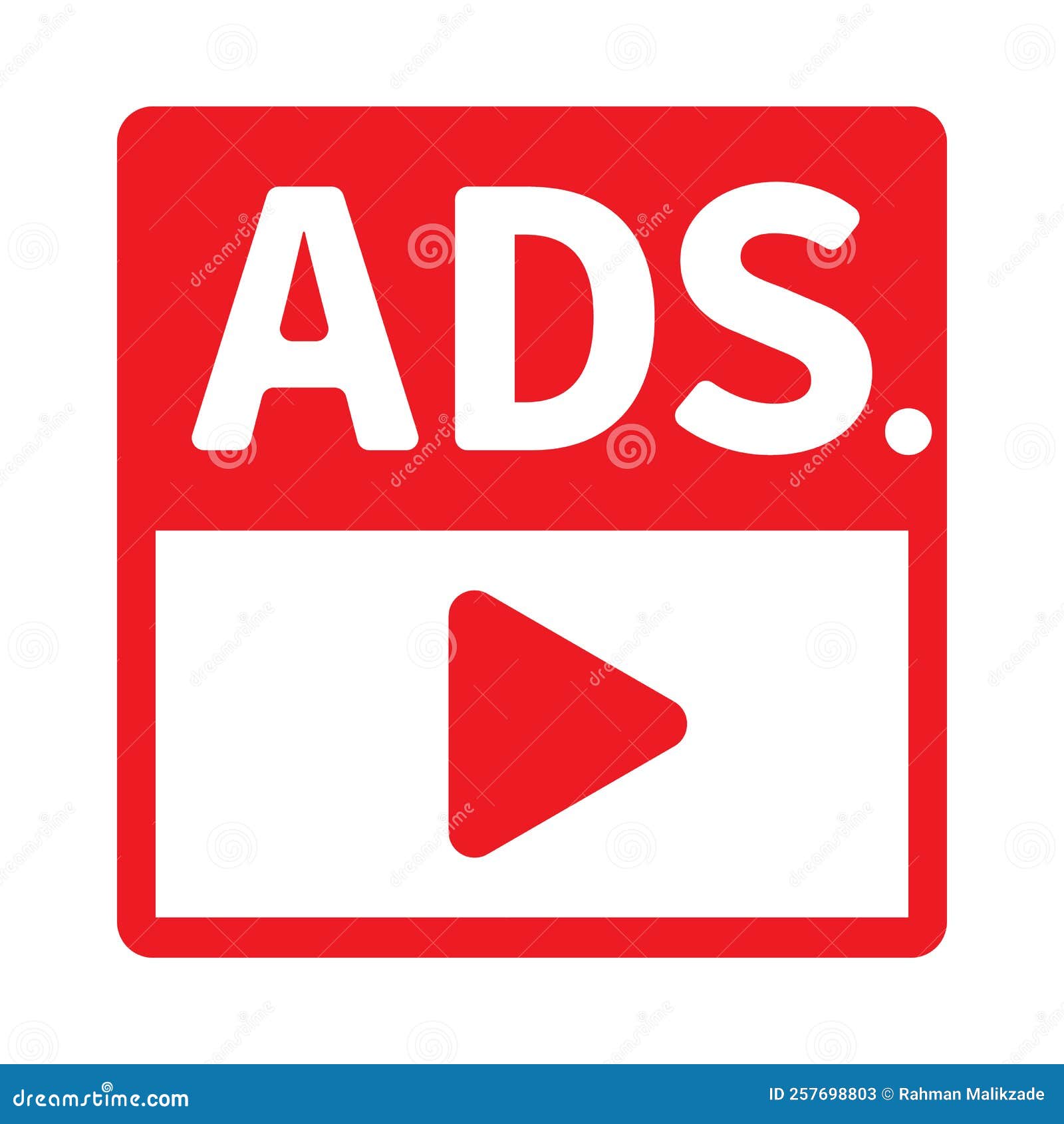 Video Ads Icon. Video Advertising Vector Illustration Stock Vector ...