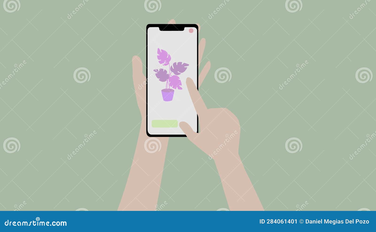 Animated Illustration of a Hand Scrolling a Mobile Screen Stock Video ...