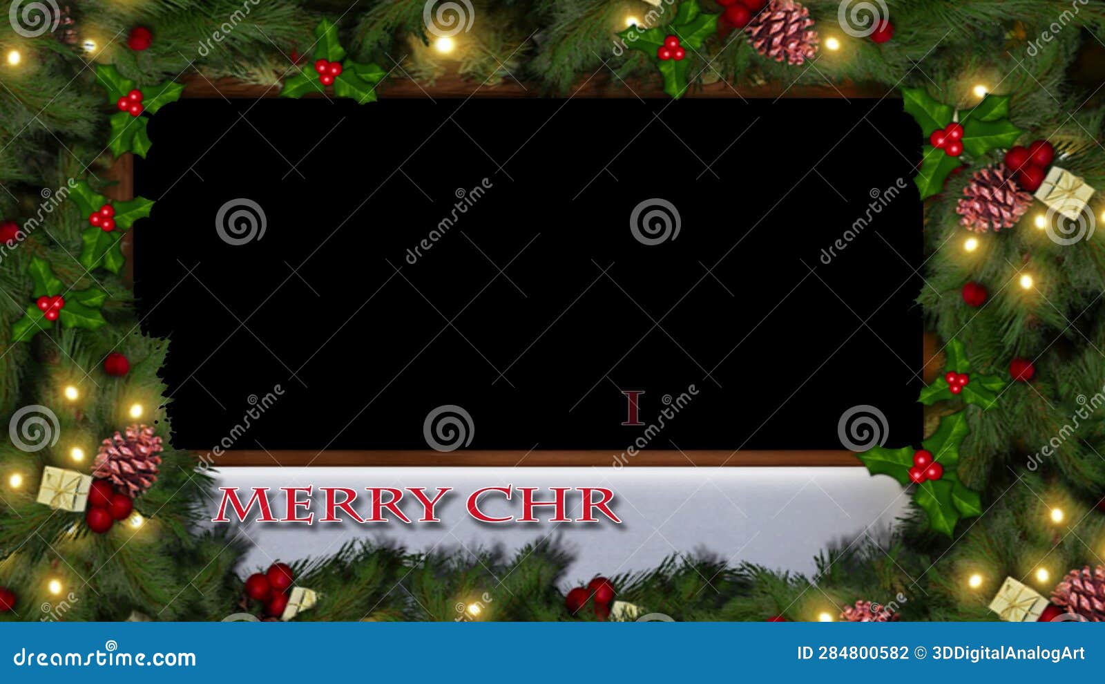 Video Animation: Christmas Border with a Text Effect - Christmas Wish ...