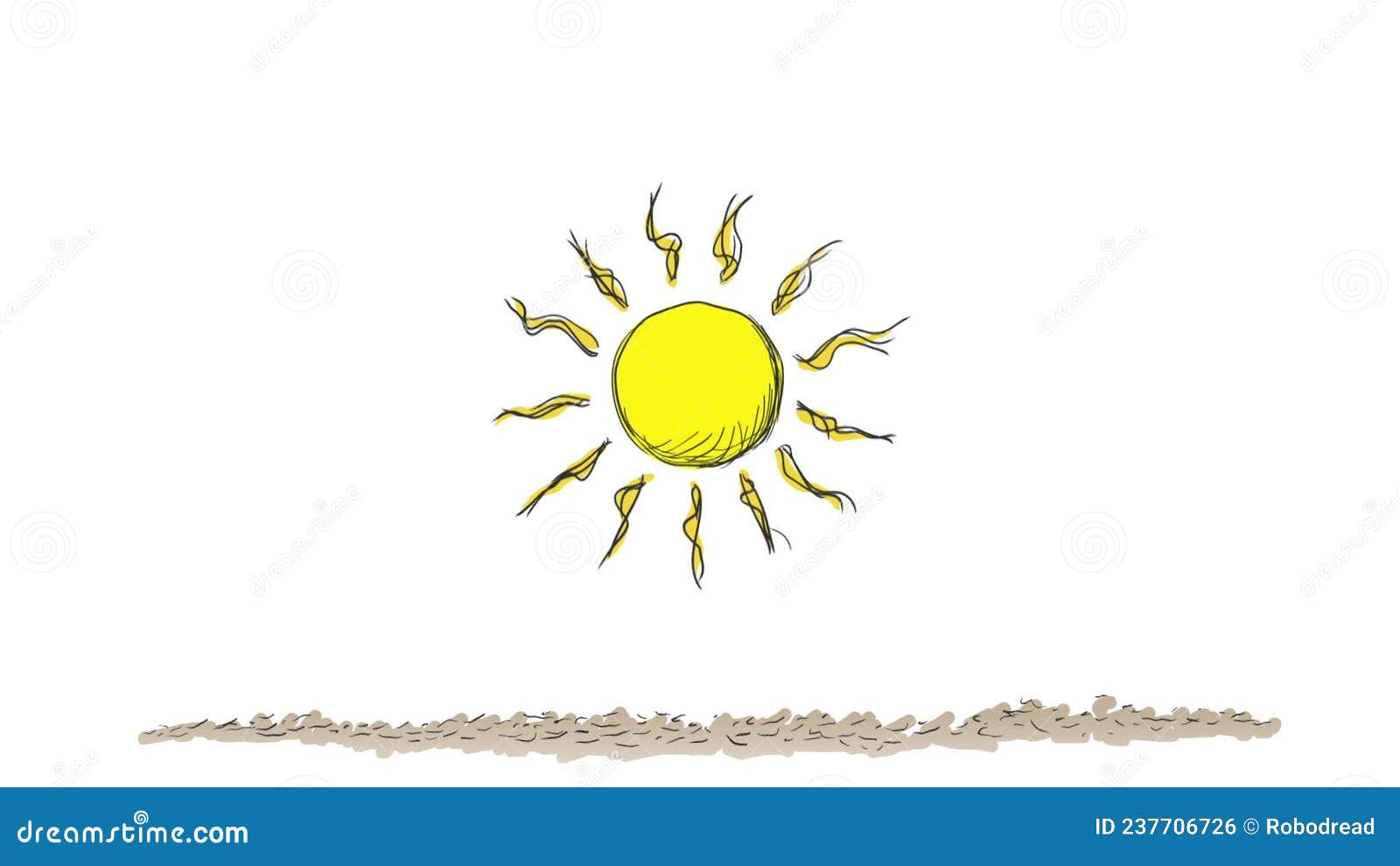 Video Animation, Drawing of the Sun with Movement. Stock Footage ...