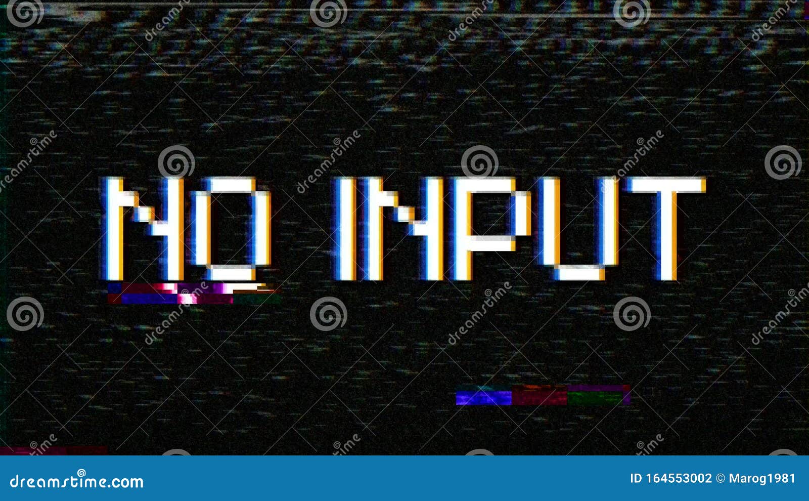Video Animation of a Television Screen with the Error Message No Input ...