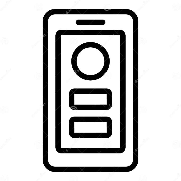 Video App Icon Outline Vector. Internet Screen Stock Vector ...