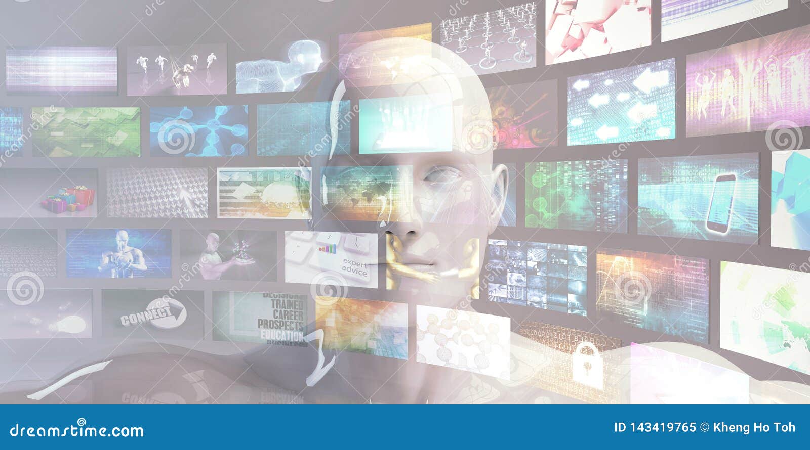 Video Archives Concept stock illustration. Illustration of analysis ...