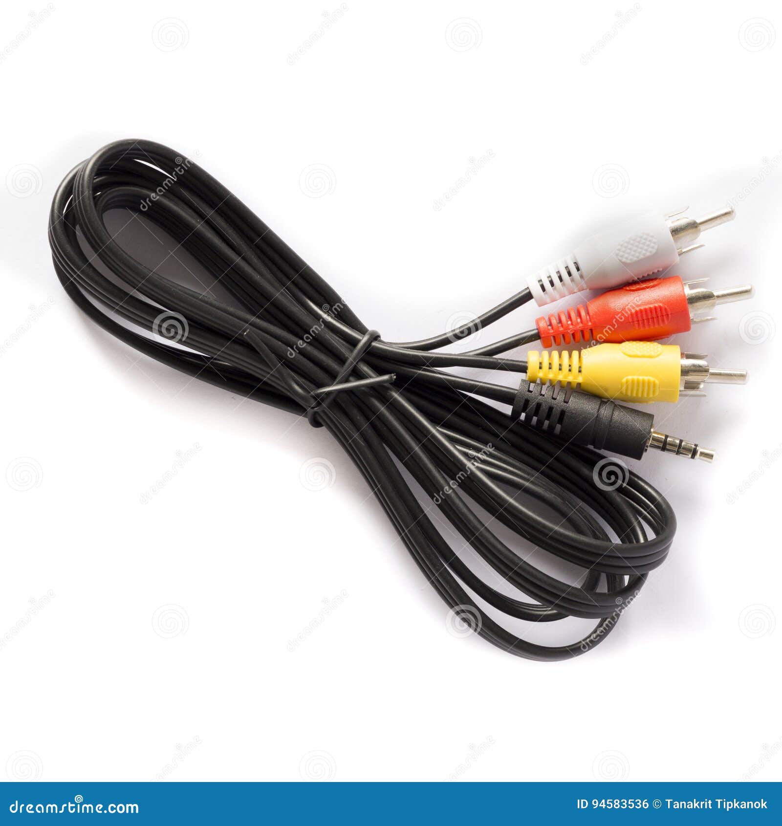 Video audio analog cable stock photo. Image of electronics - 94583536