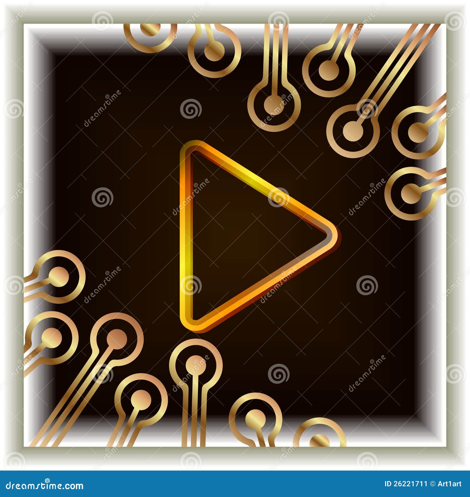 The video button stock illustration. Illustration of offline - 26221711