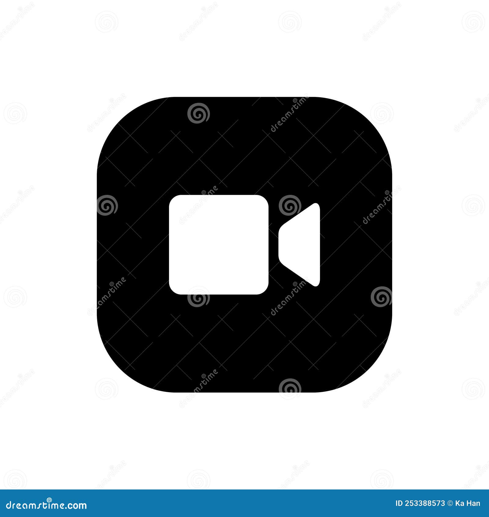 Video Button Icon Vector in Clipart Style Stock Vector - Illustration ...