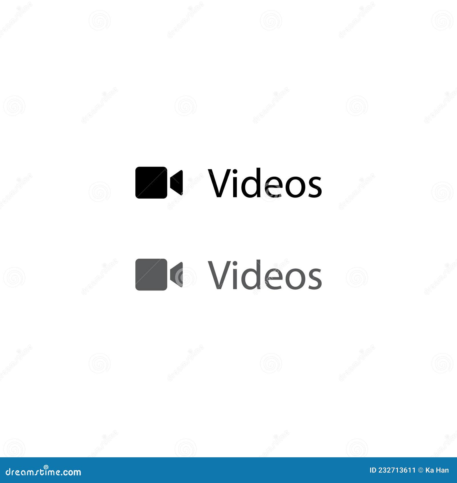 Video Button Icon Vector. Upload Videos Symbol Stock Vector ...