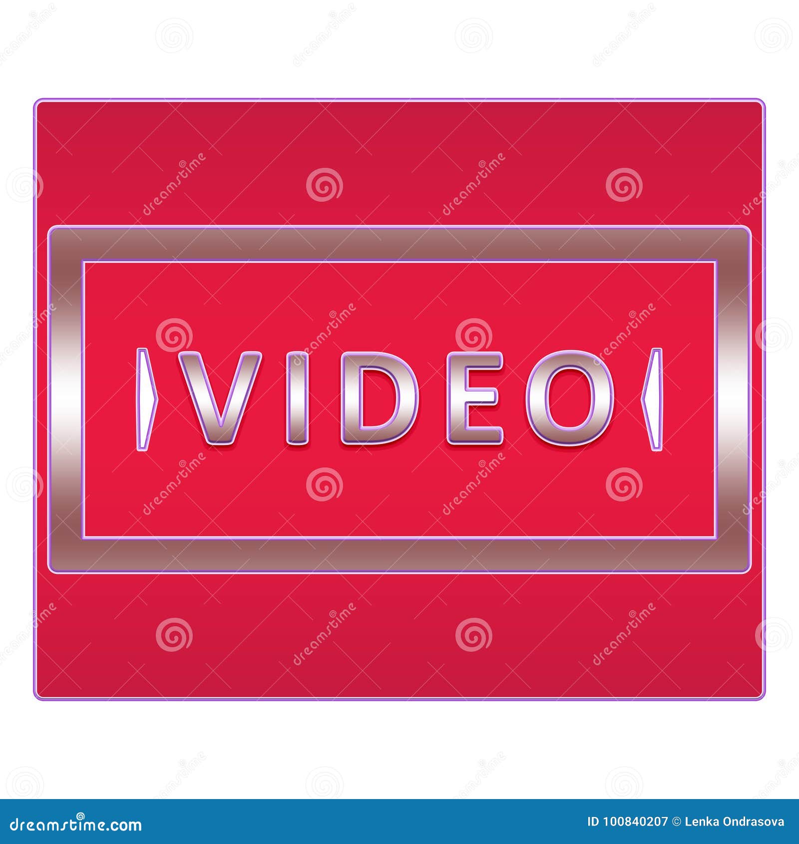 Video button stock illustration. Illustration of news - 100840207