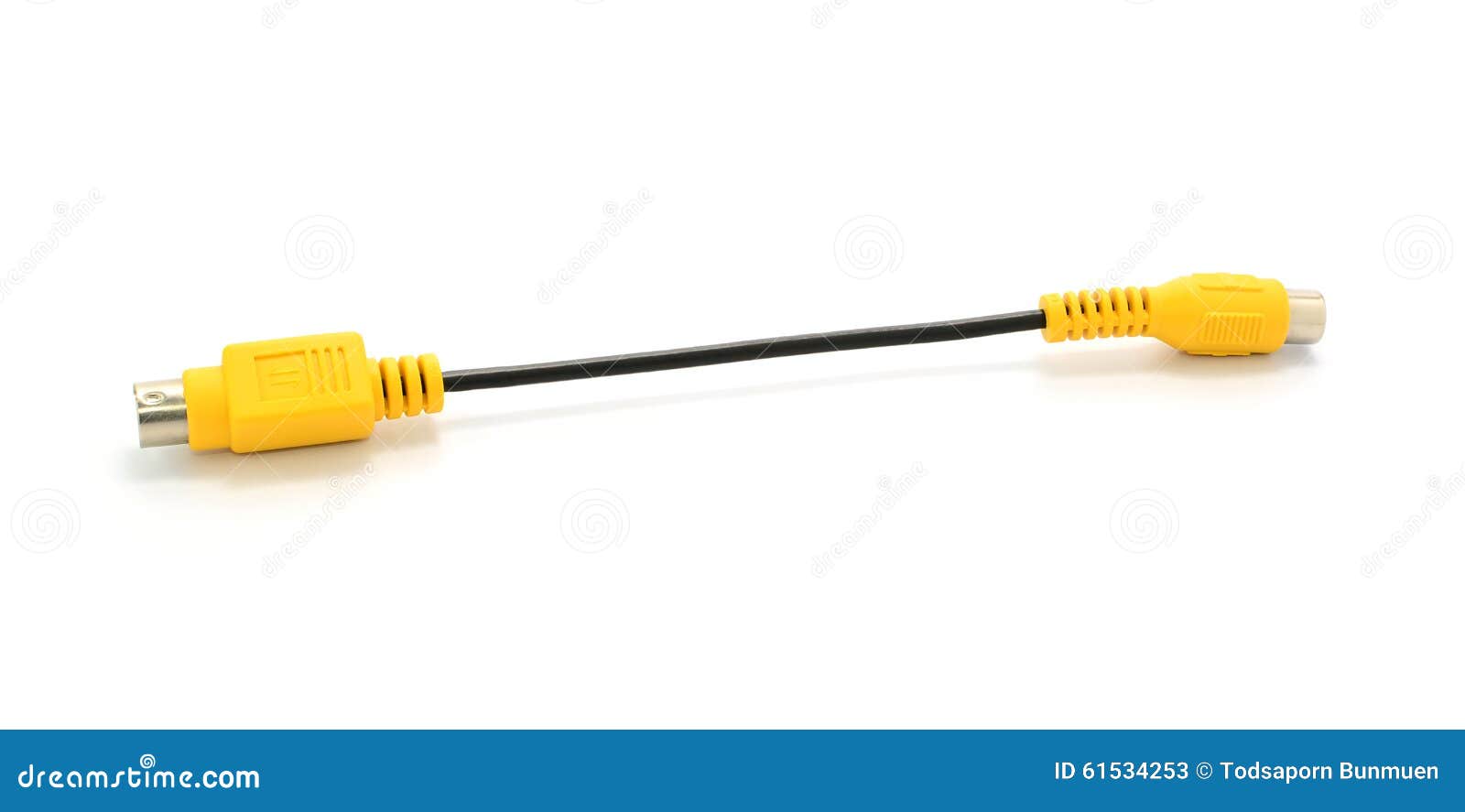 Video Cable Isolated on White Background Stock Image - Image of ...