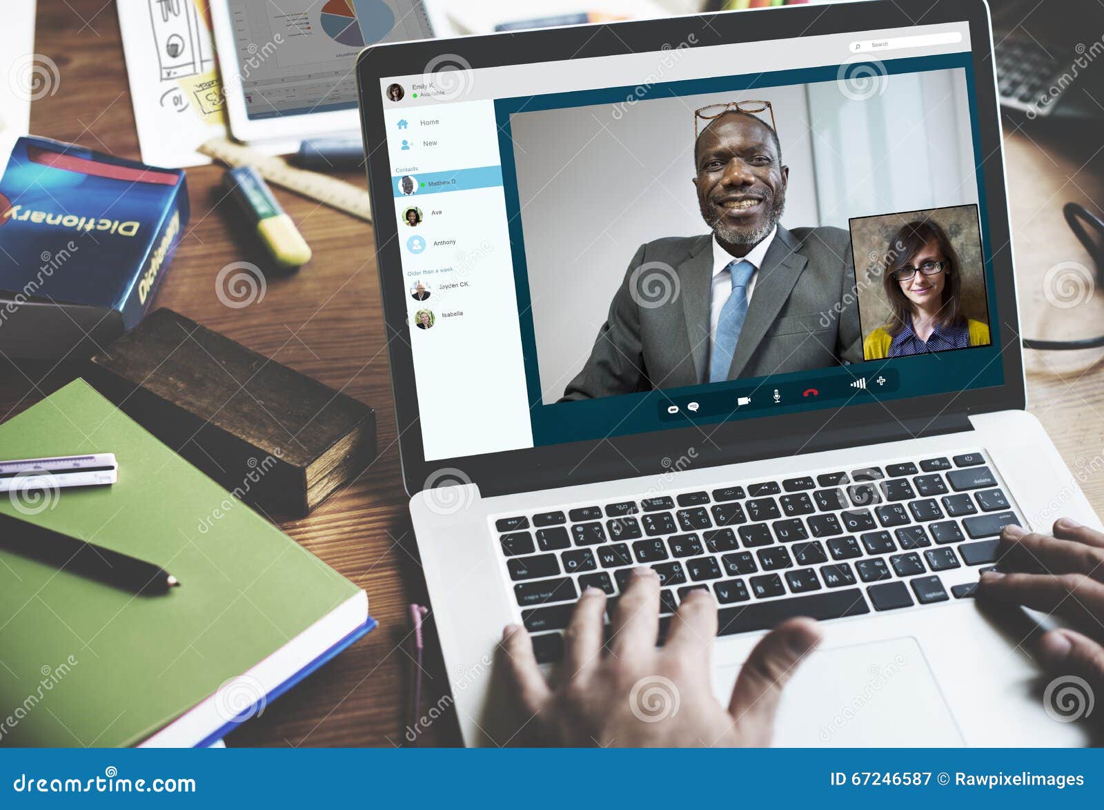 Video Call Conference Chatting Communication Concept Stock Image ...
