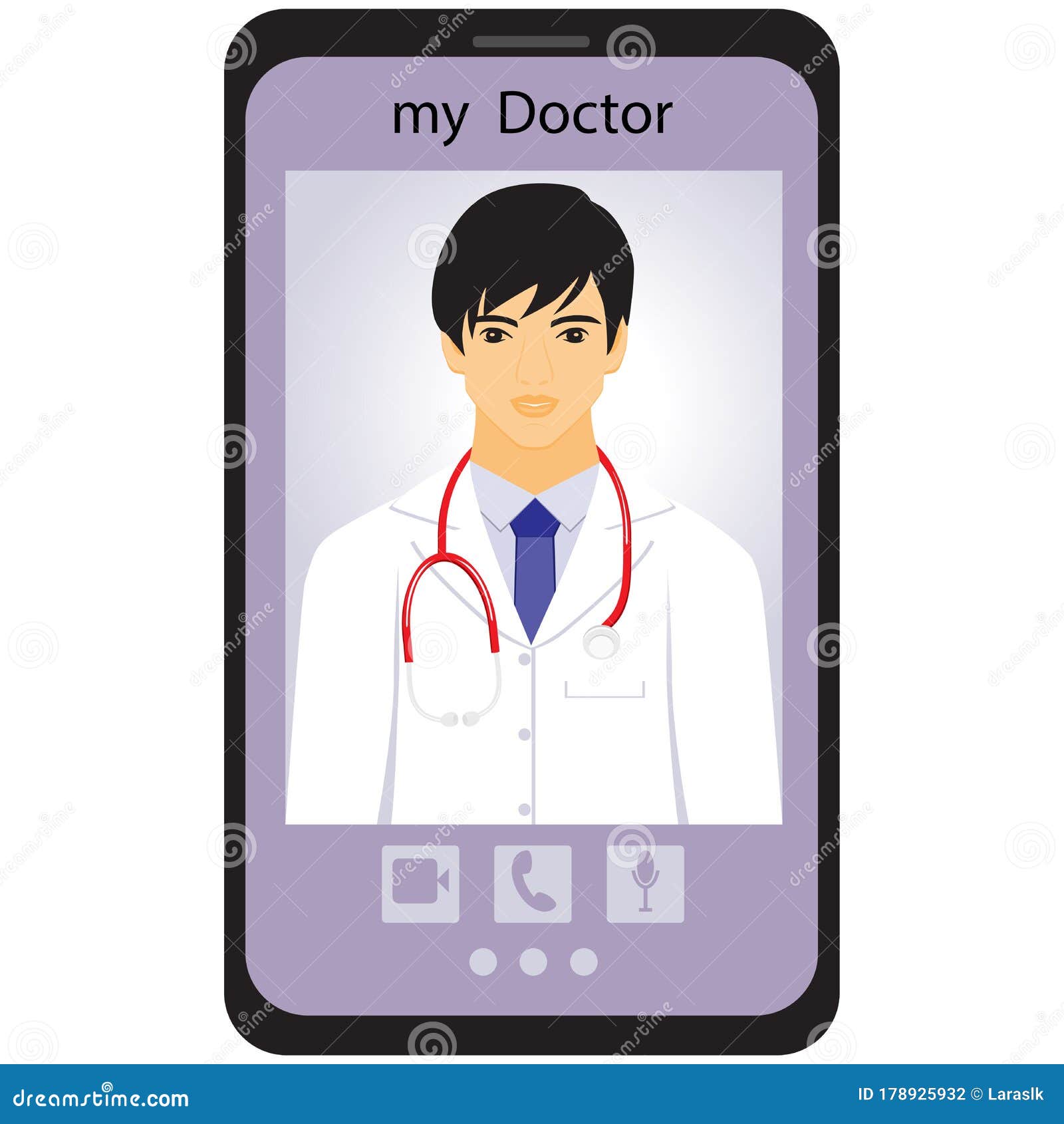 Video call with doctor stock vector. Illustration of medical - 178925932