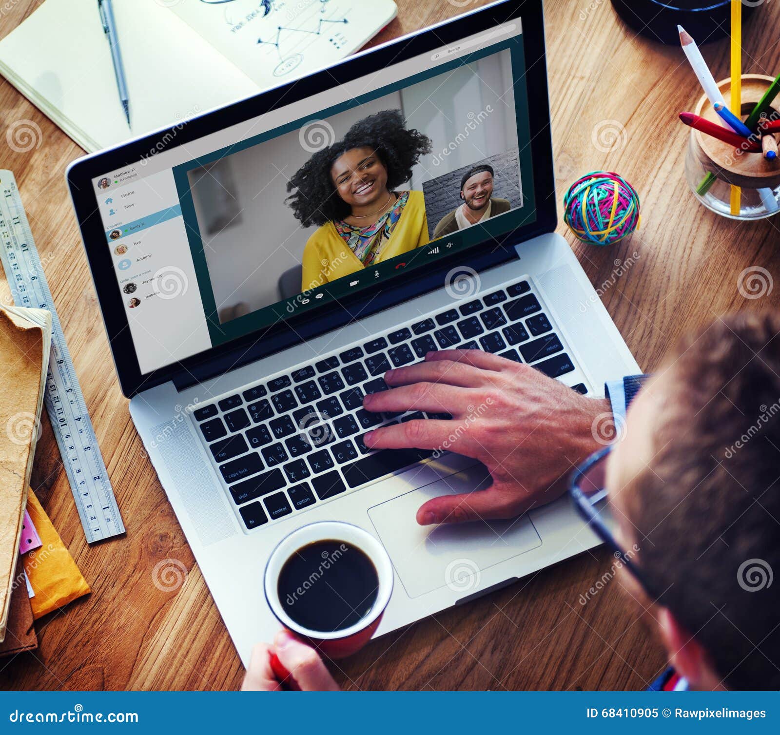 Video Call Facetime Chatting Communication Concept Stock Image - Image ...