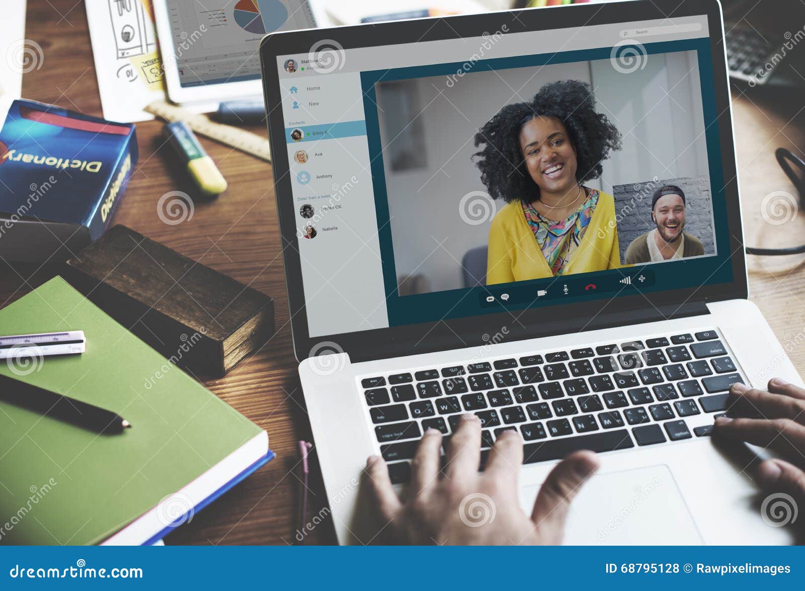 Video Call Facetime Chatting Communication Concept Stock Photo - Image ...