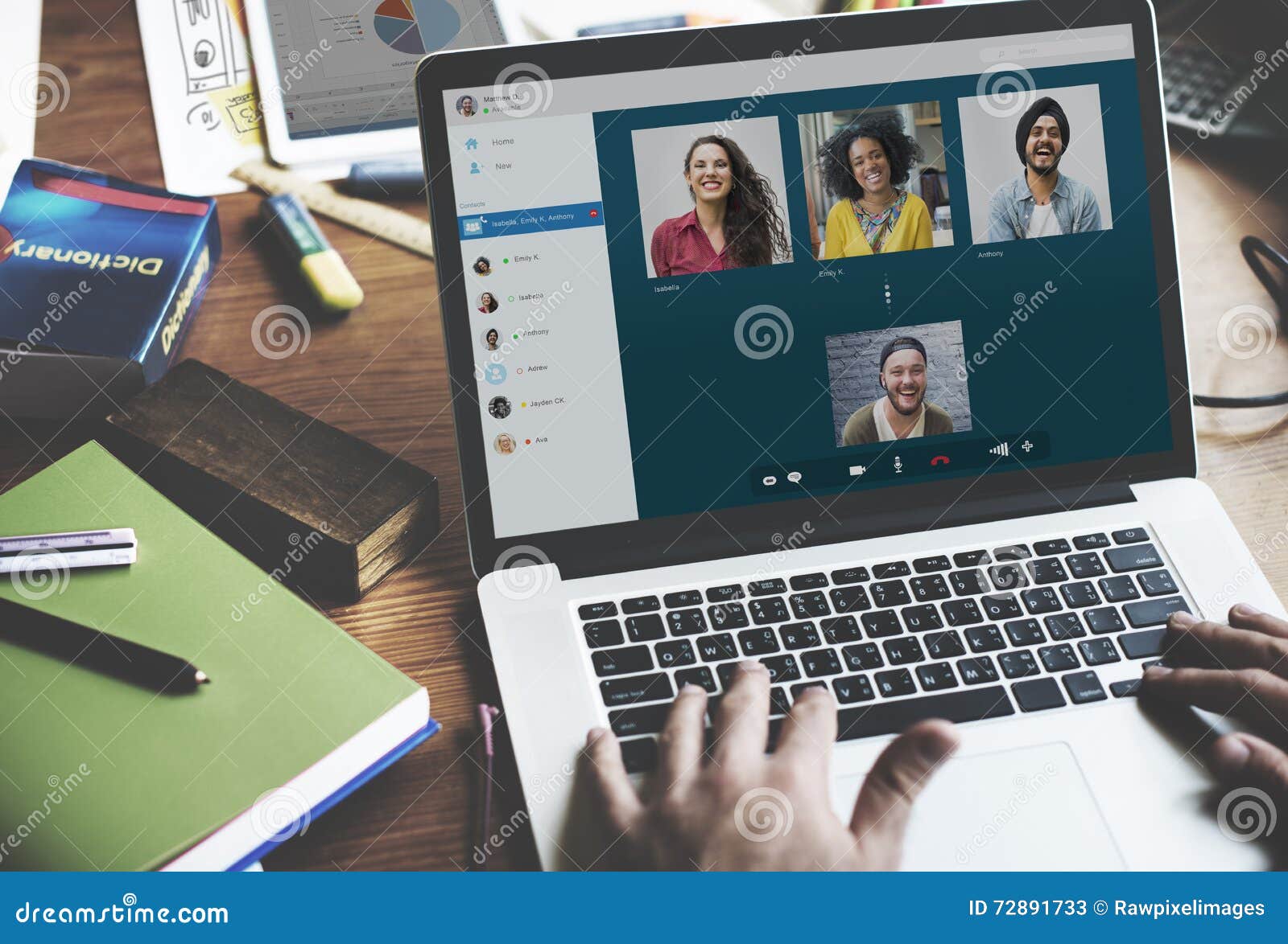 Video Call Facetime Chatting Communication Concept Stock Image - Image ...