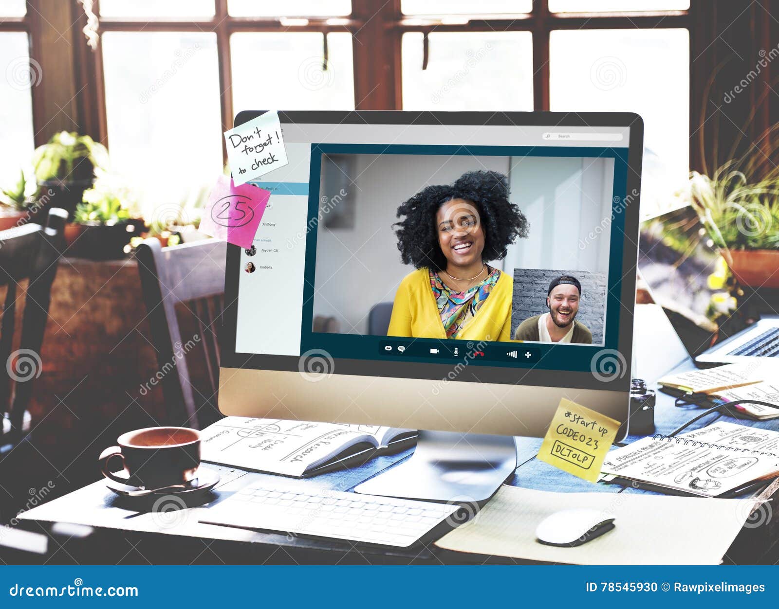 Video Call Facetime Chatting Communication Concept Stock Photo - Image ...